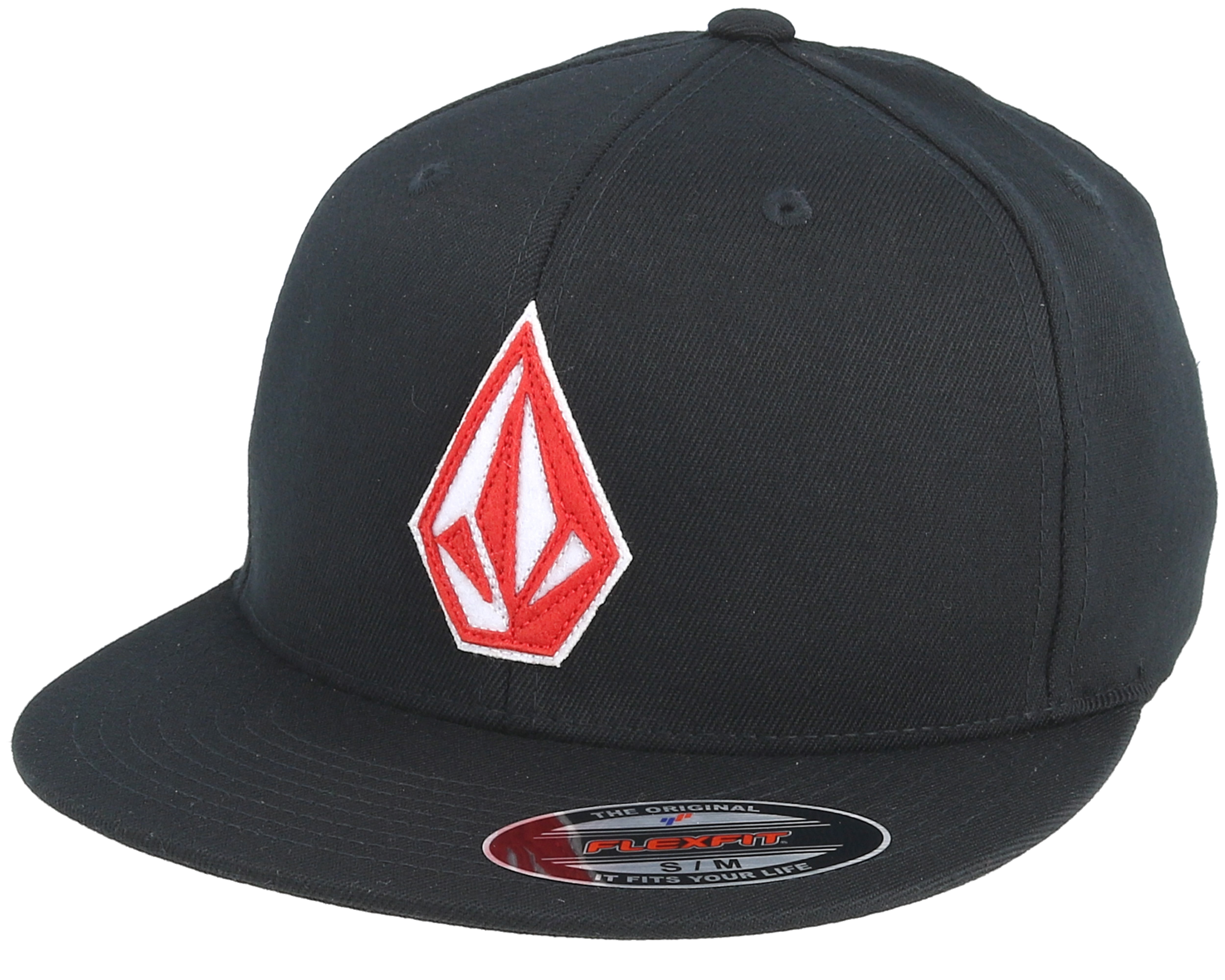 Volcom Stone Stack Heather Black/Red Fitted - Volcom | Hatstoreworld.com