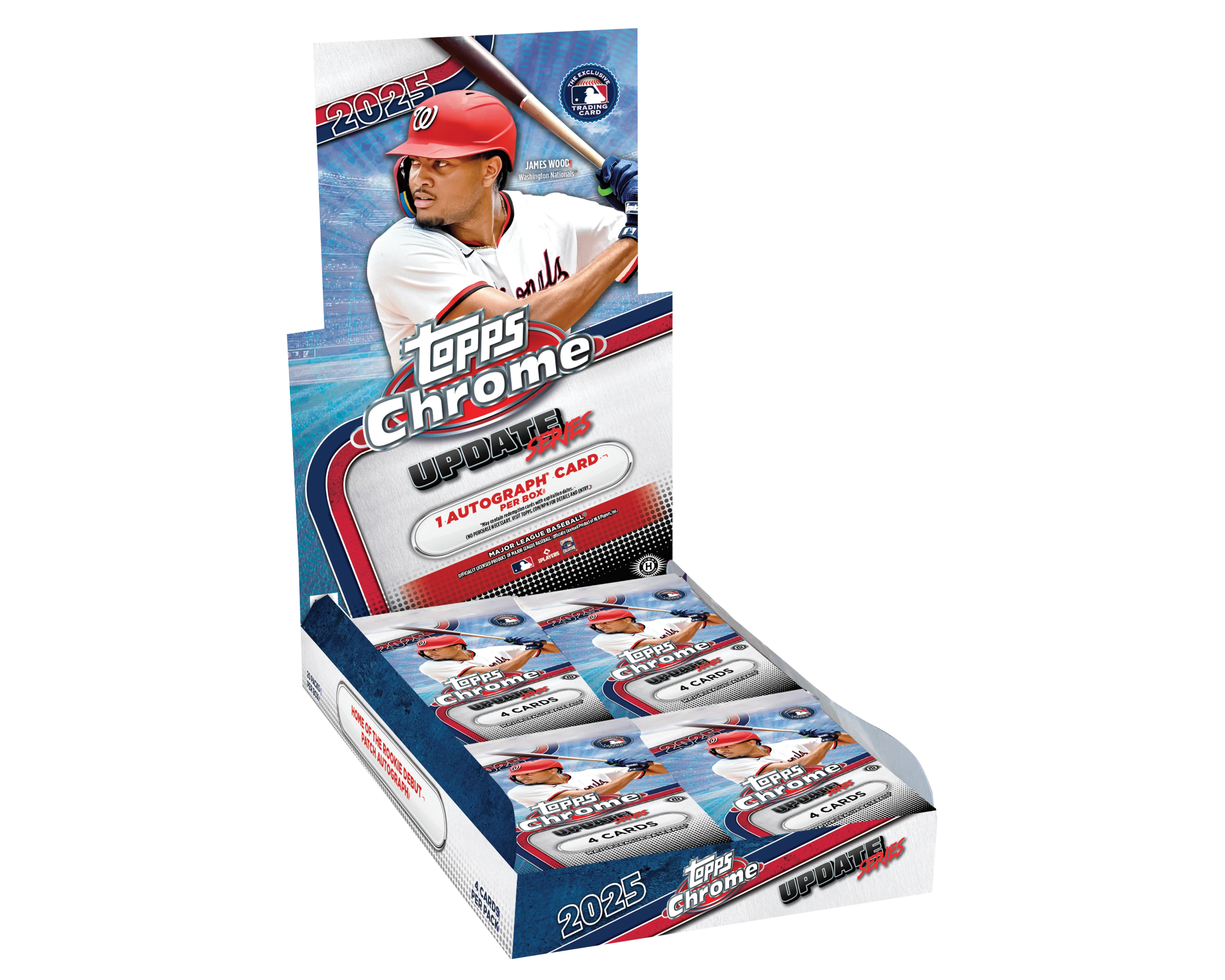 Chrome Baseball 2025 Update Series Hobby Box - 20 Packs (80 Cards ...