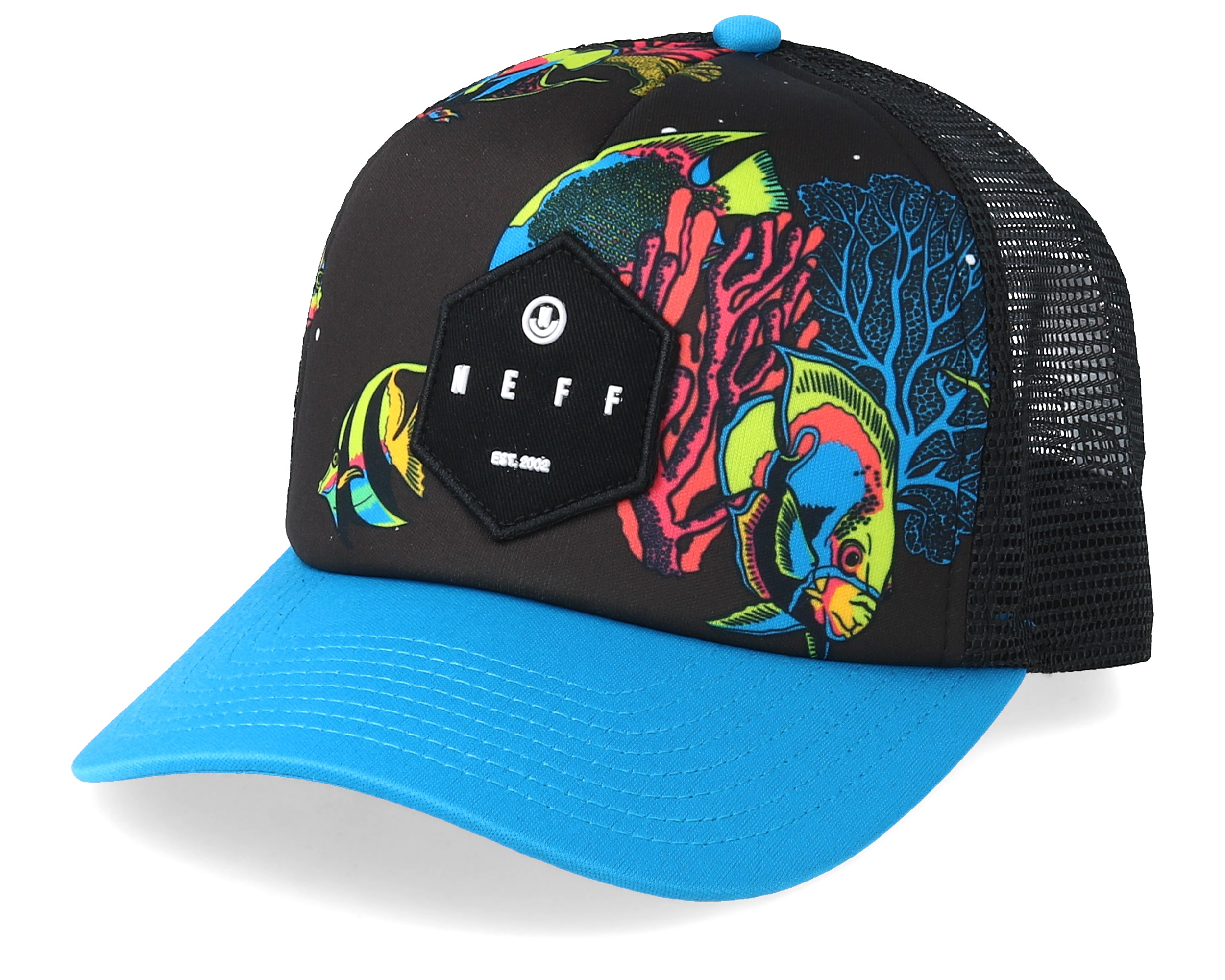 Hot Tub Neon Tropical/Black Trucker - Neff | Hatstoreworld.com
