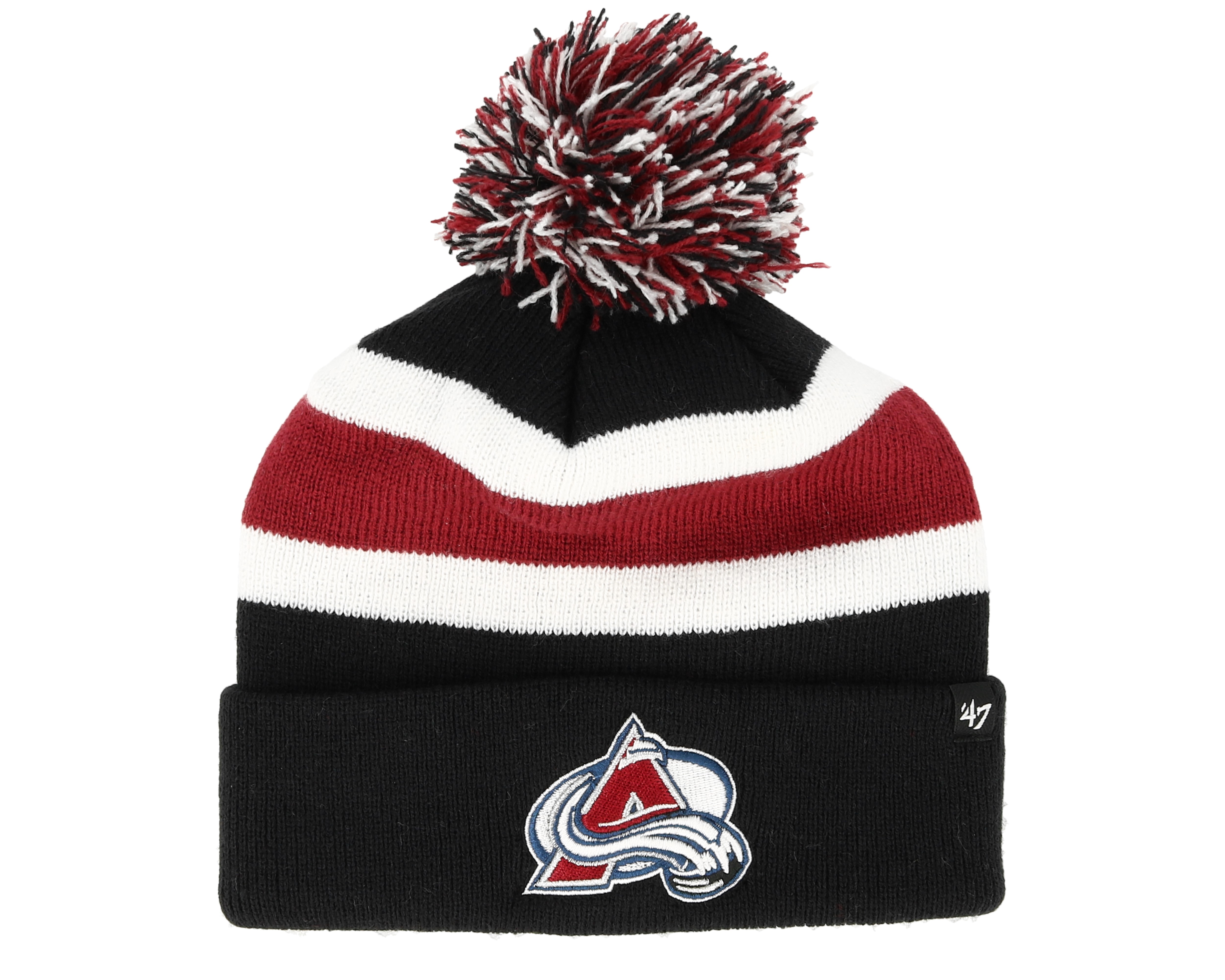 Colorado Avalance Breakaway Knit Maroon/Navy Pom | Hatstoreworld.com