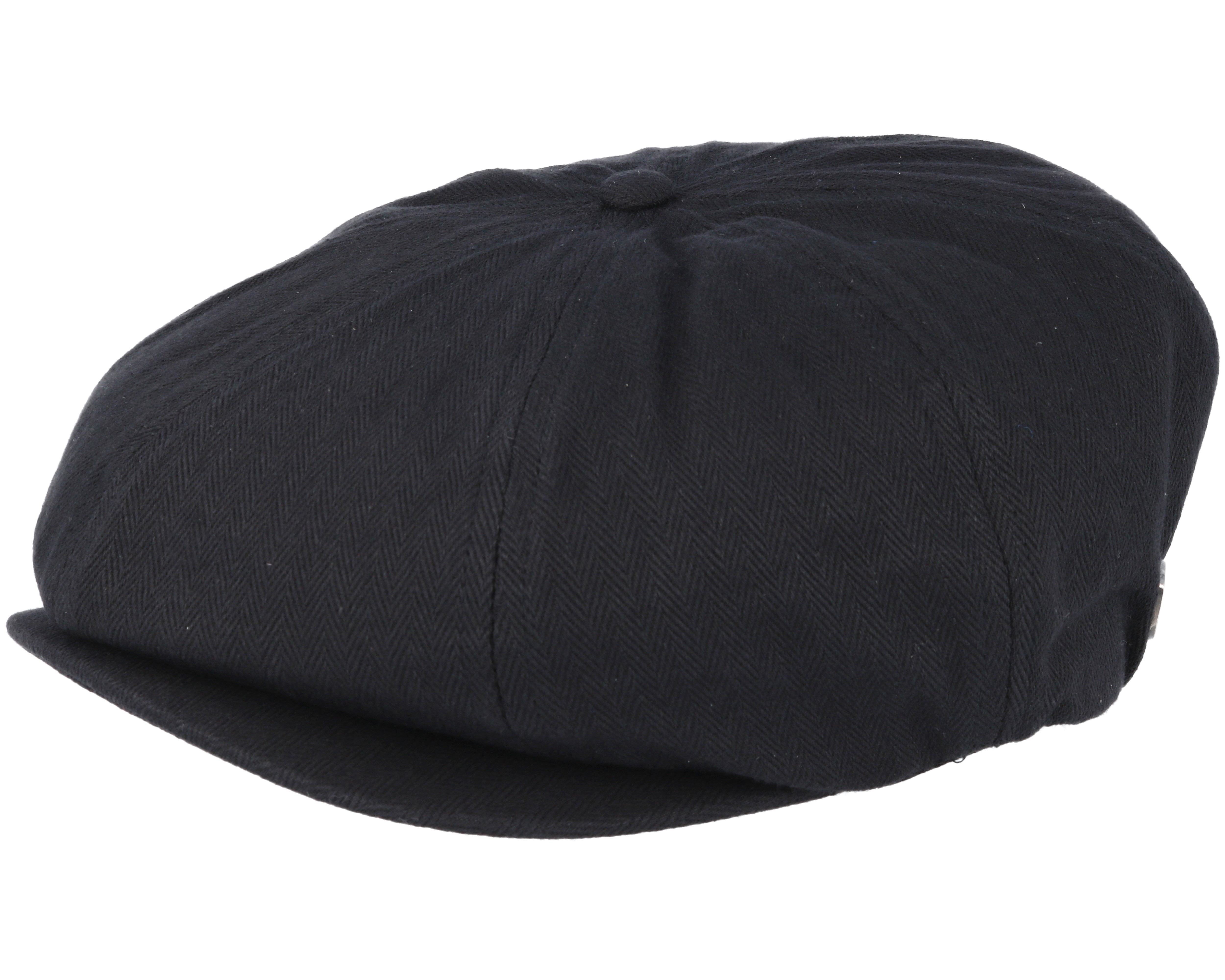 Brood Black Flat Cap - Brixton cap | Hatstoreworld.com