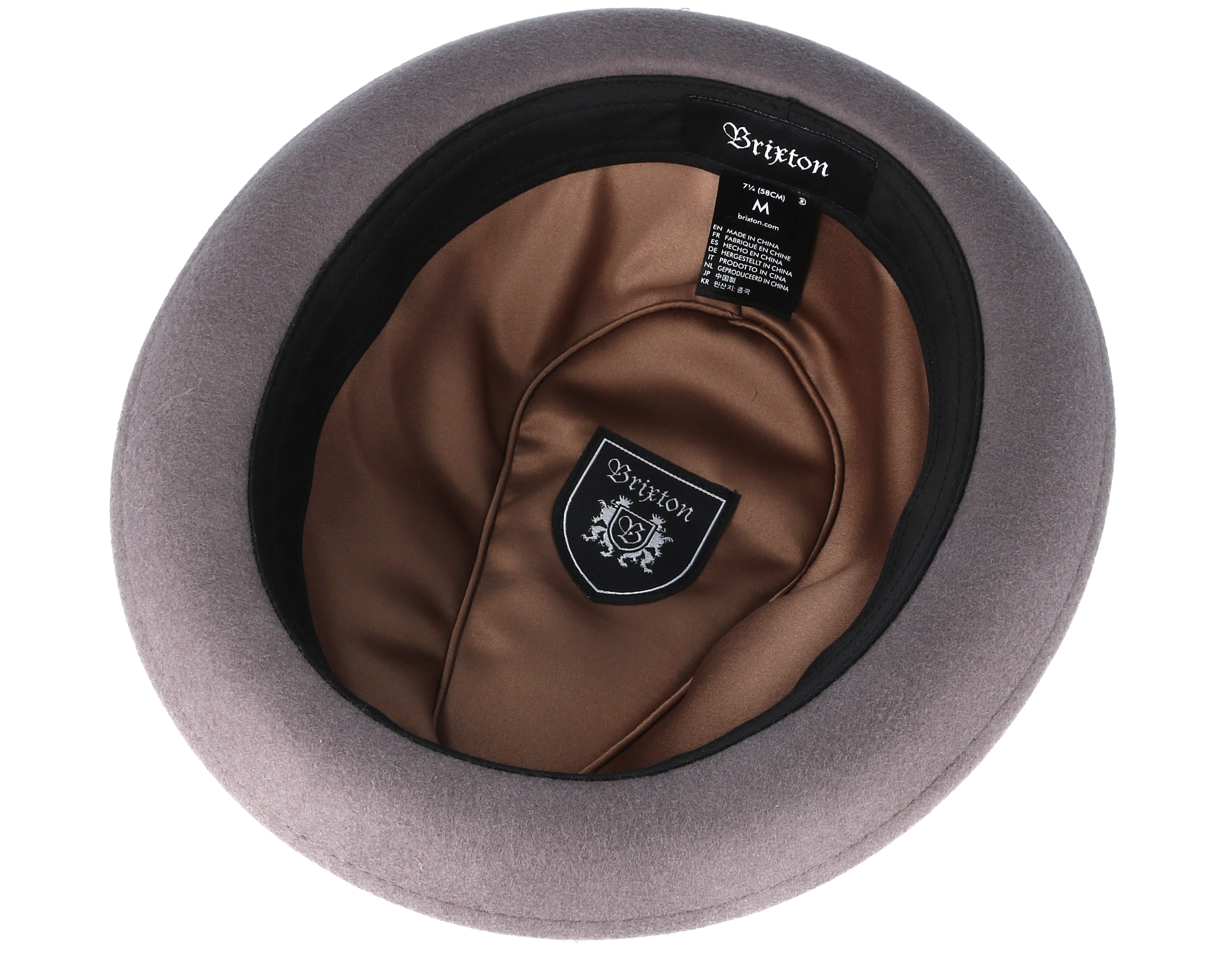 Gain Grey/Gold Fedora - Brixton | Hatstoreworld.com