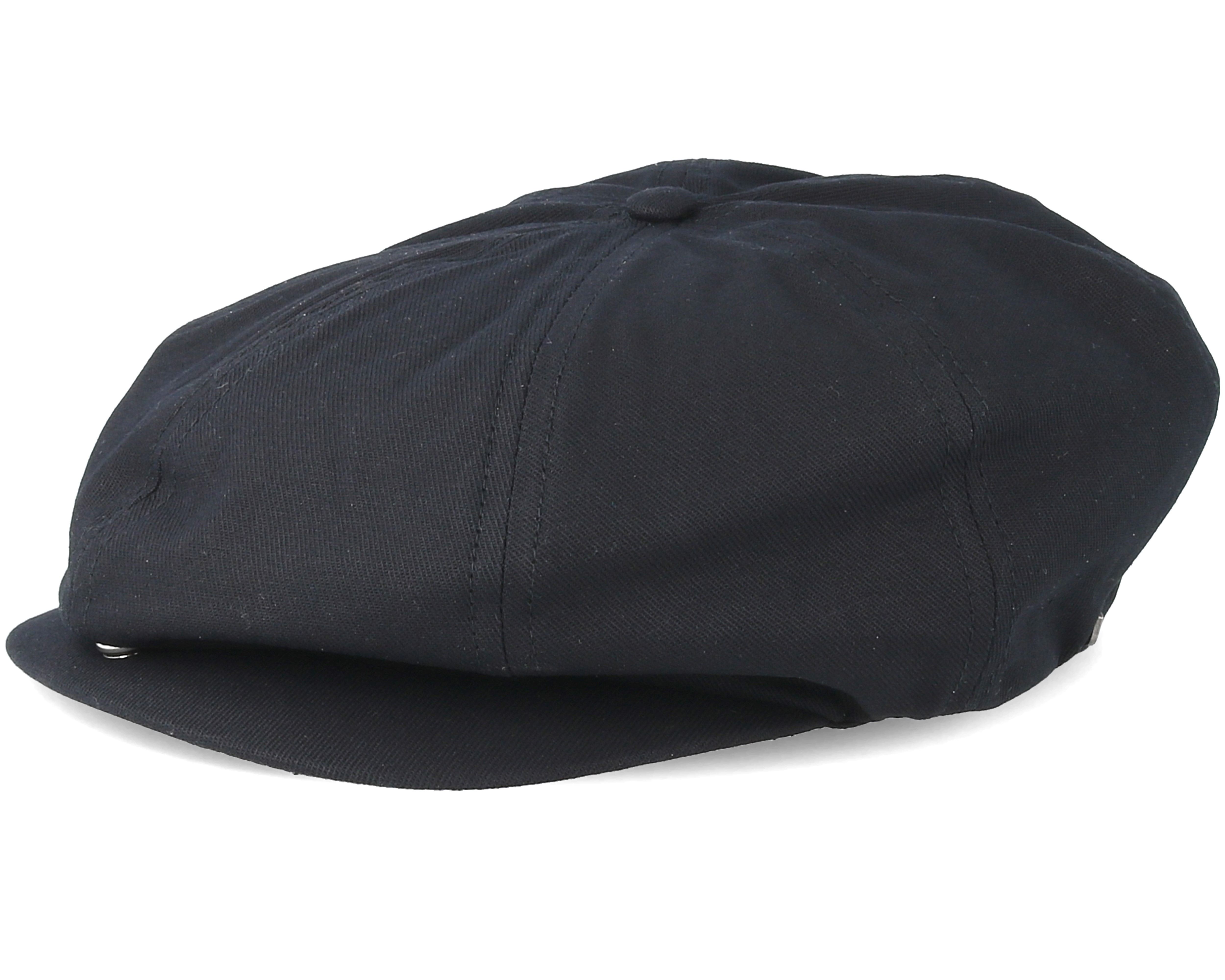Brood Adjustable Black Flat Cap - Brixton | Hatstoreworld.com