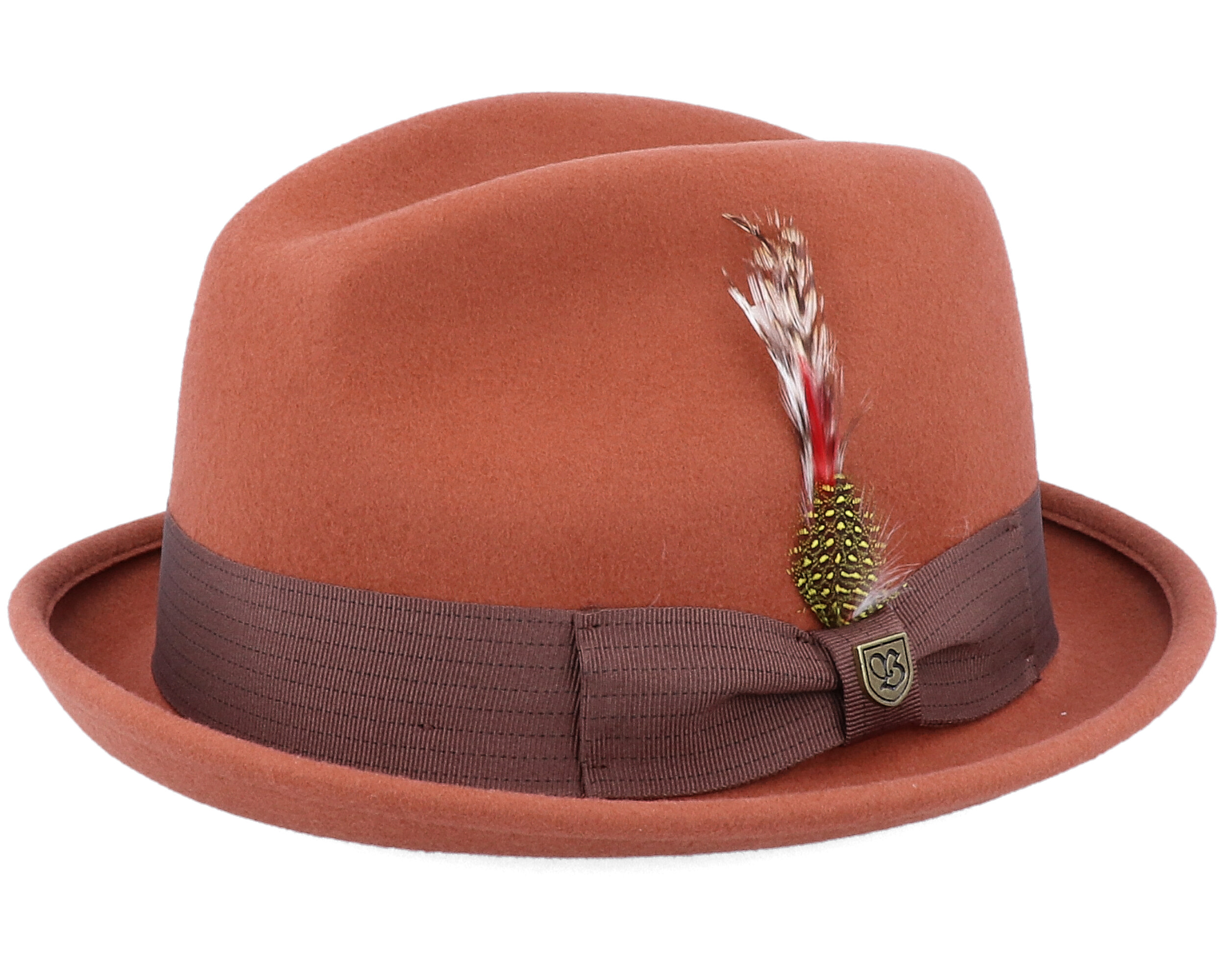 Gain Rust Fedora - Brixton | Hatstoreworld.com