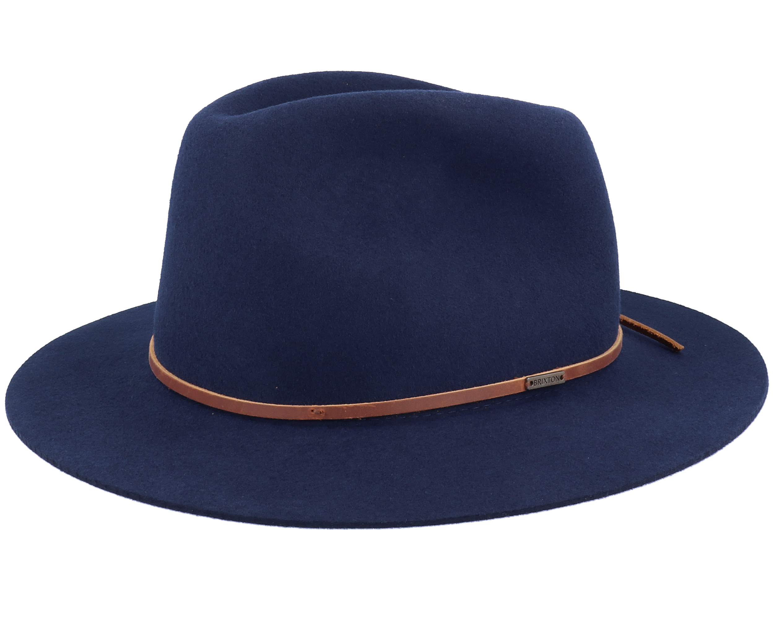 Wesley Steel Blue Fedora - Brixton | Hatstoreworld.com
