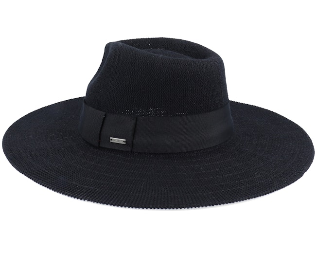 Joanna Knit Packable Hat Black Fedora - Brixton hats - Hatstoreworld.com