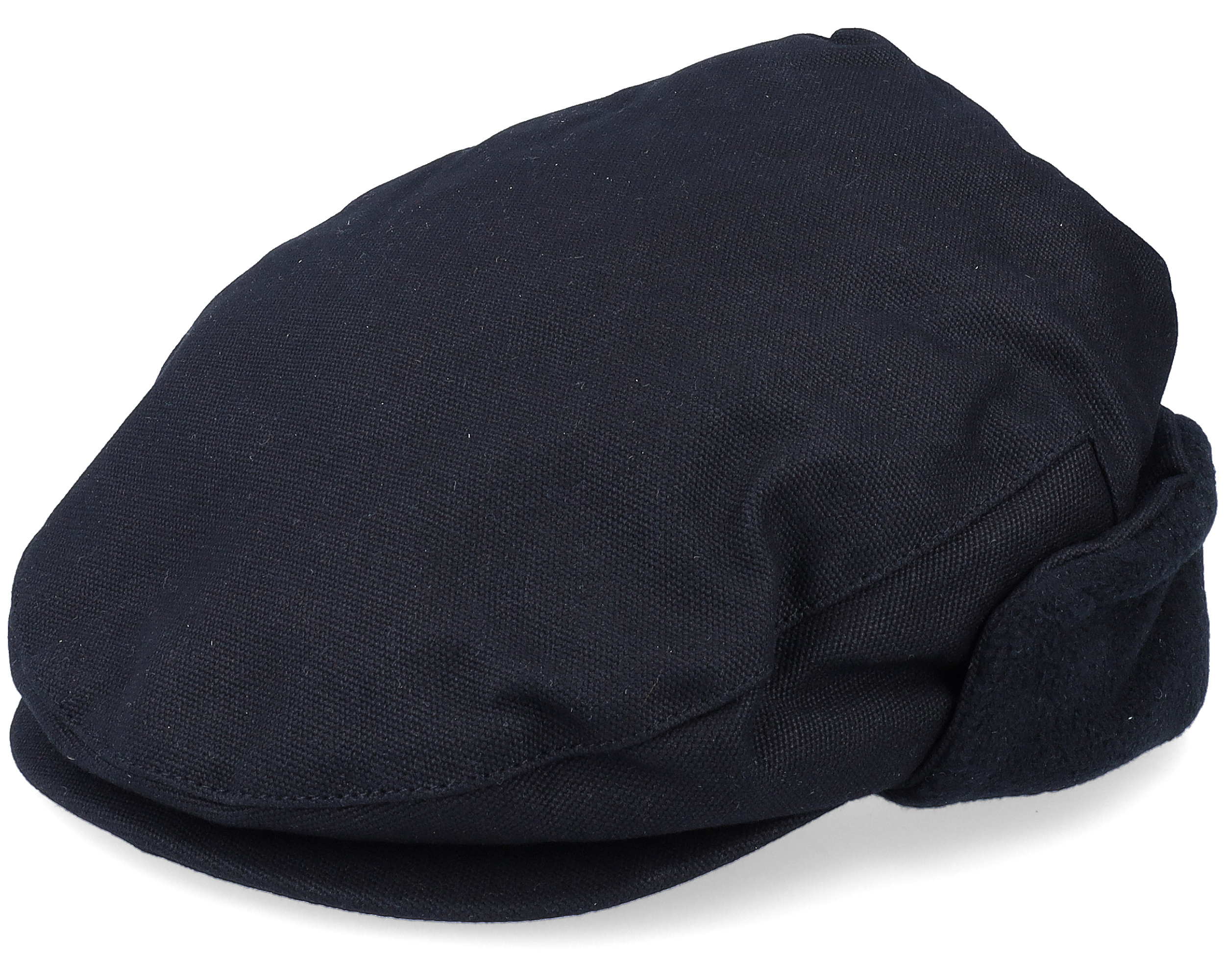 Hooligan Baggy Ear Flap Cap Black Snap Cap | Hatstoreworld.com