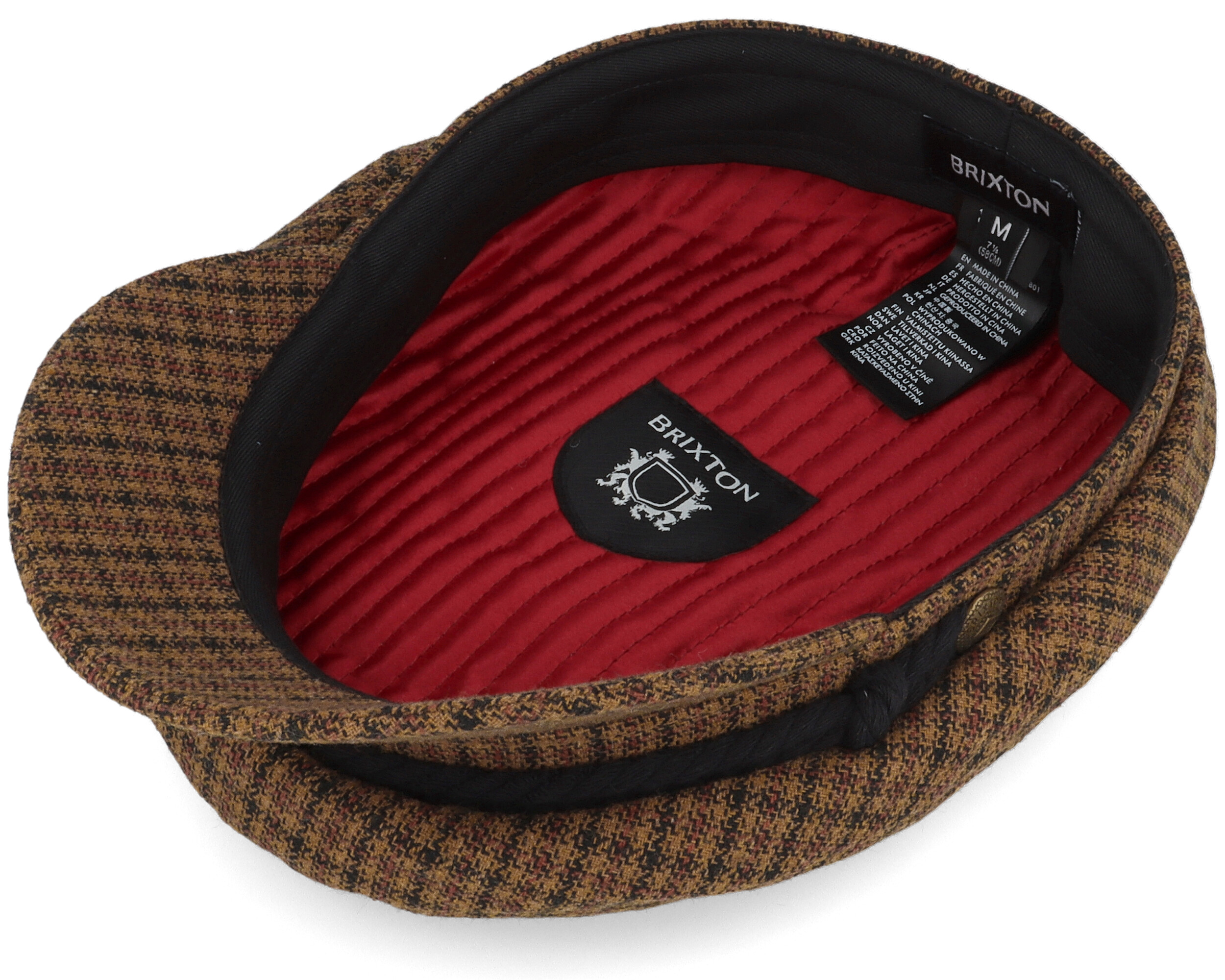 Fiddler Cap Caramel/Black Vega Cap - Brixton cap | Hatstoreworld.com