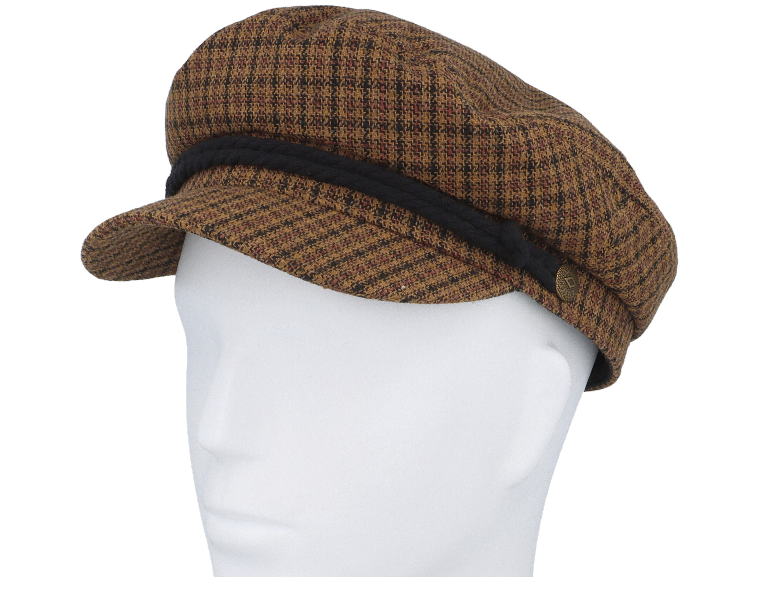 Fiddler Cap Caramel/Black Vega Cap - Brixton cap | Hatstoreworld.com