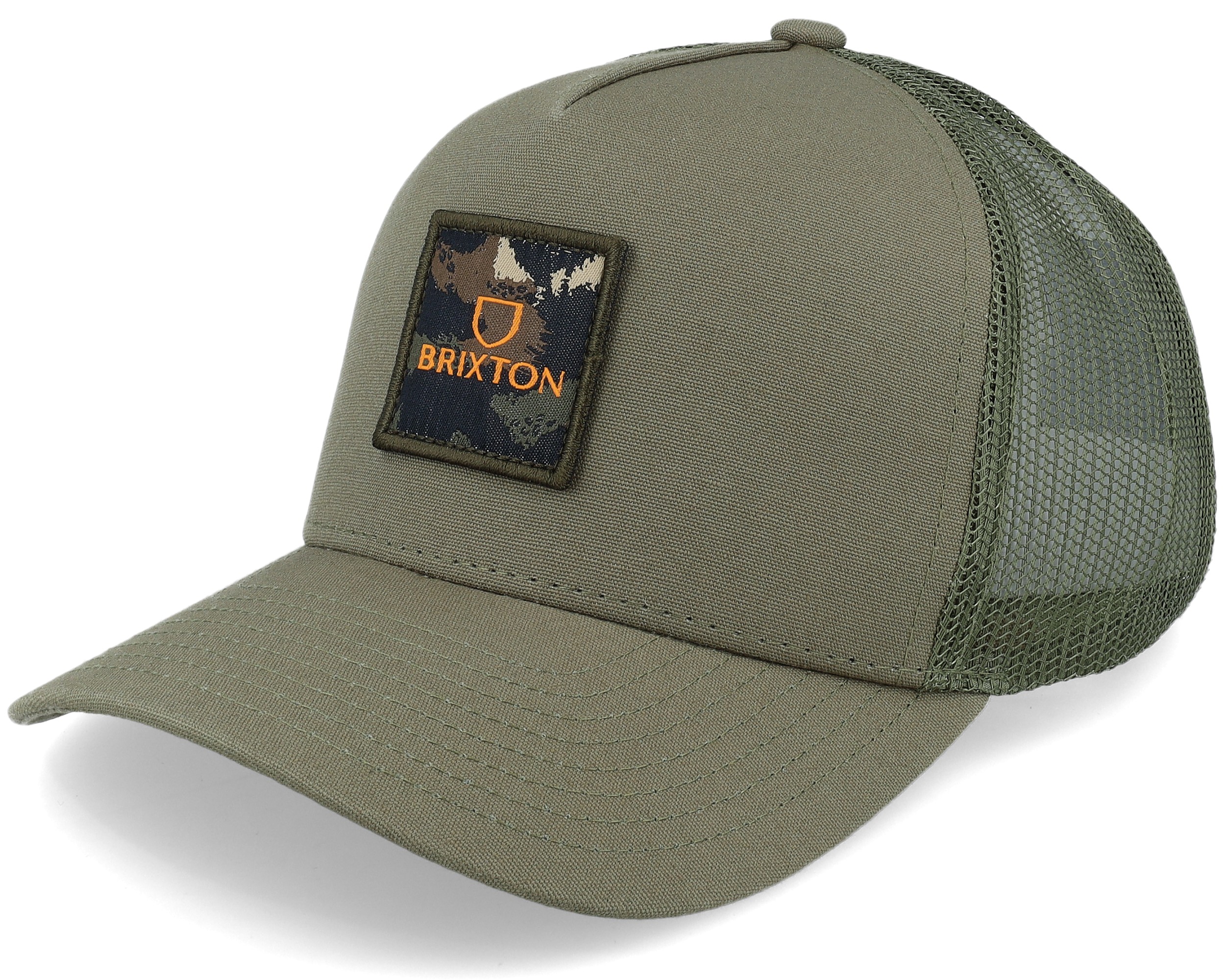 Alpha Block X C Medium Profile Mesh Cap Military Olive Trucker ...