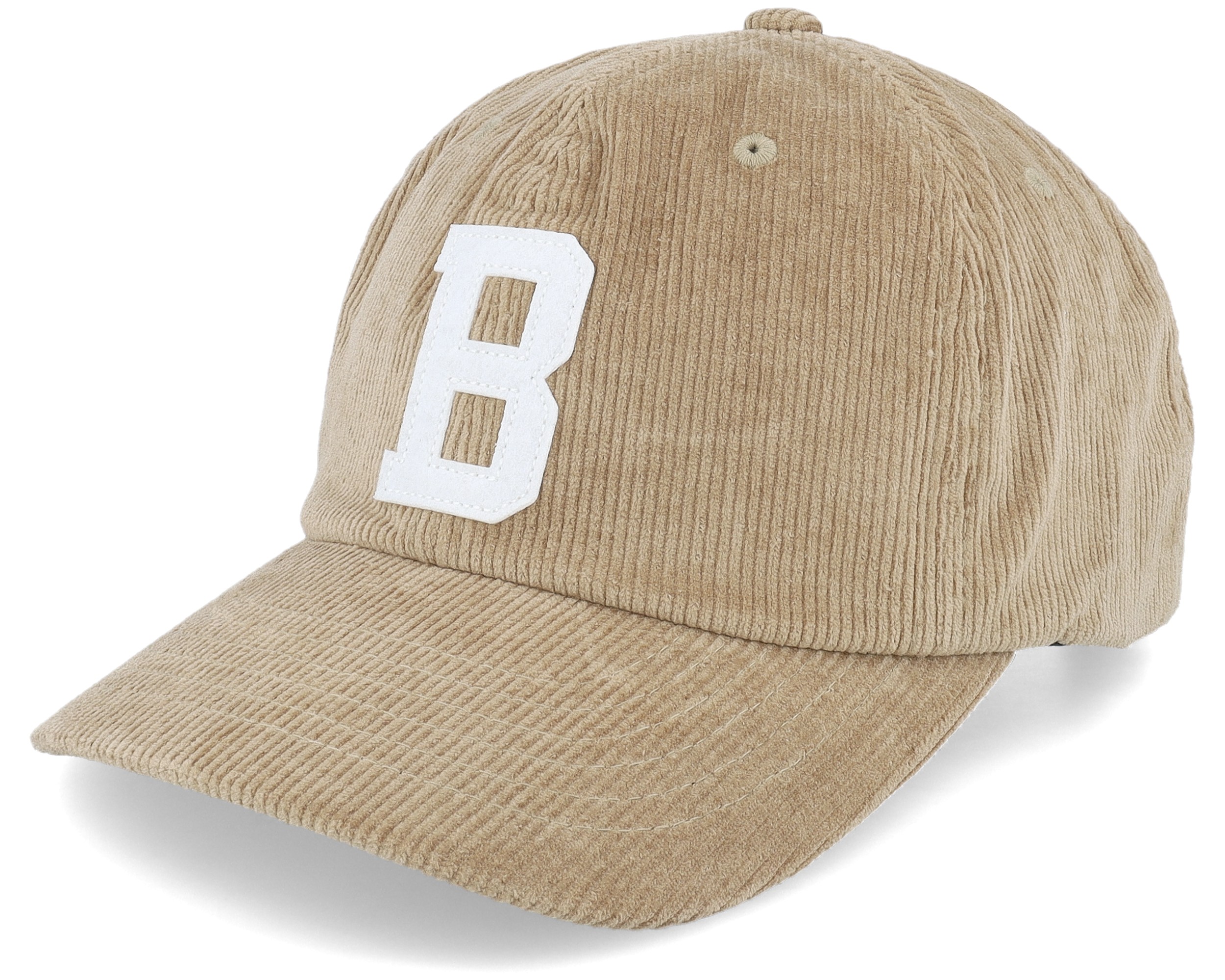 Big B Medium Profile Cap Sand Corduroy Dad Cap | Hatstoreworld.com