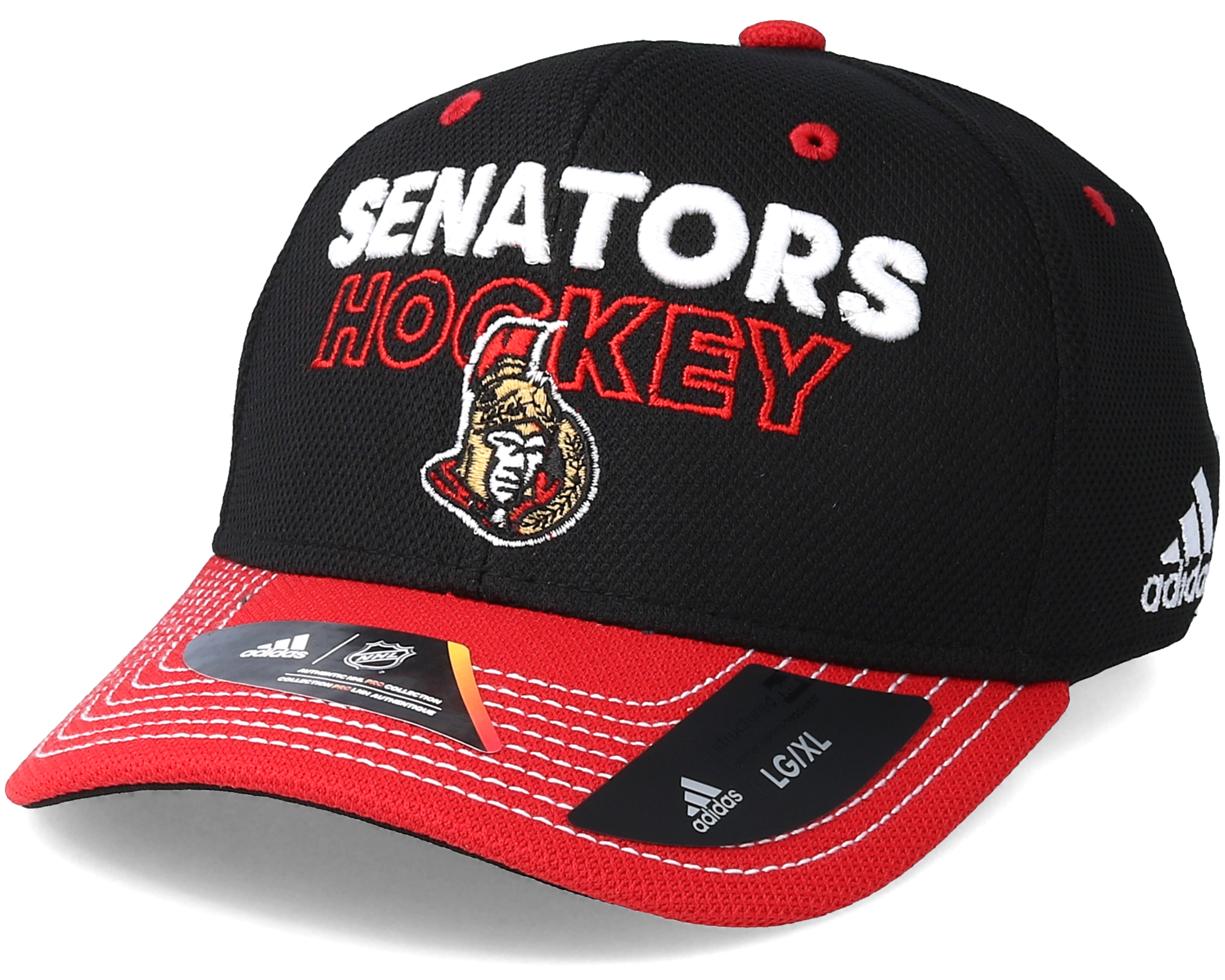 Ottawa Senators Locker Room Structured Navy Flexfit | Hatstoreworld.com