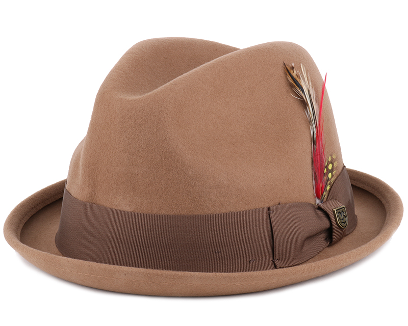 Gain Tan/Bronze Fedora - Brixton hat | Hatstoreworld.com