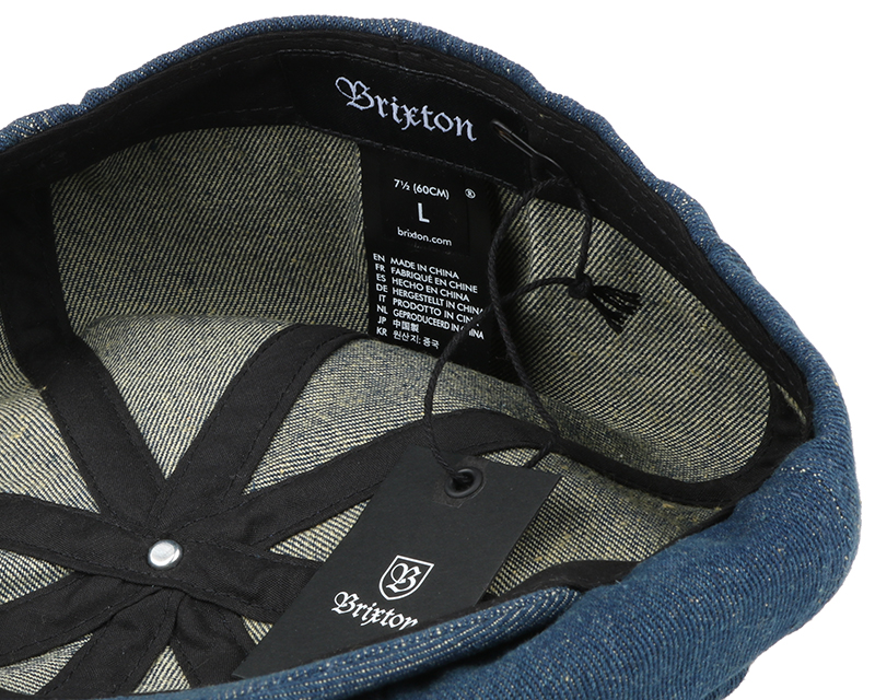 Brood Dark Denim Flat Cap - Brixton 棒球帽 | Hatstore.com