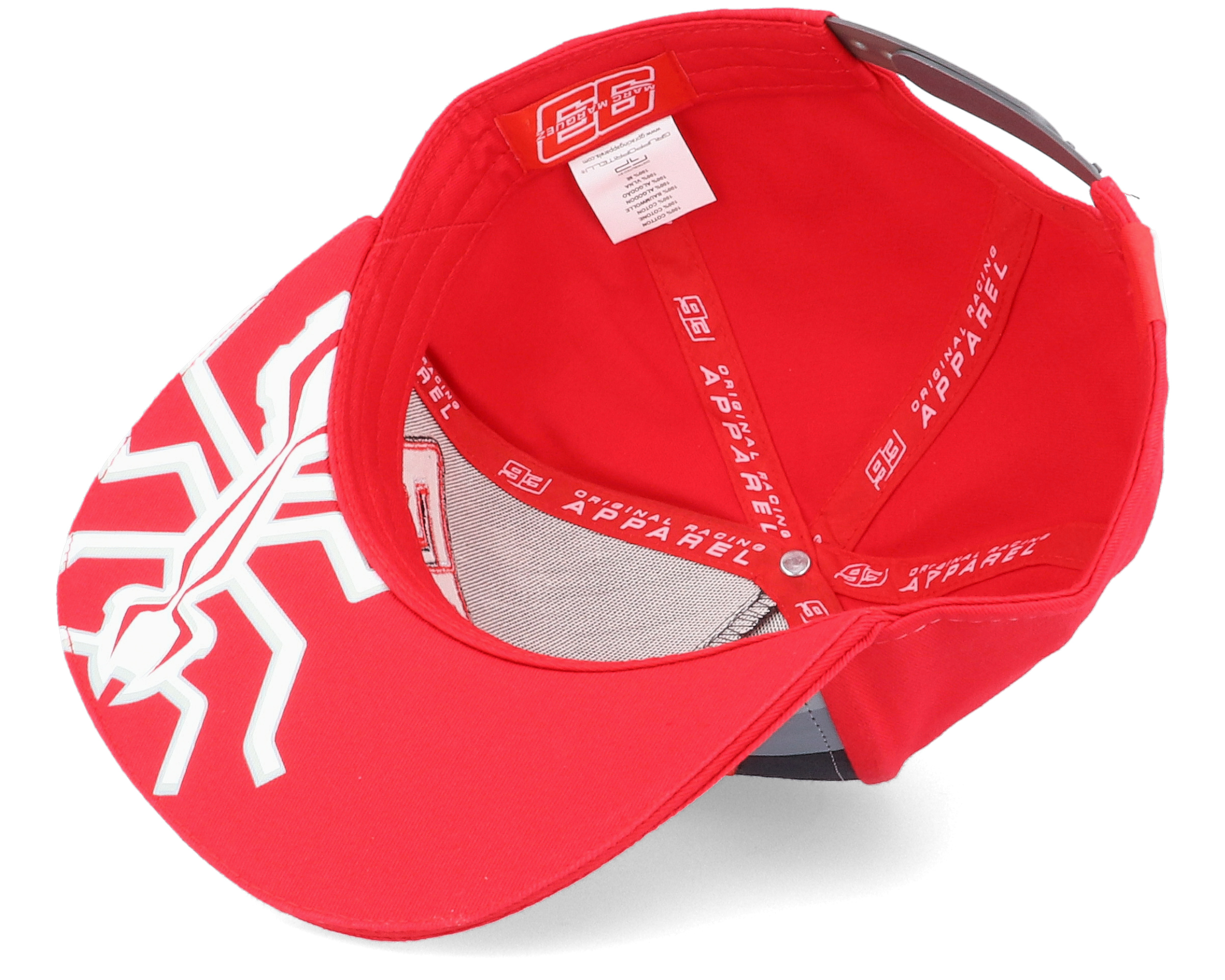 Marc Marquez Cap Flat Mm93 Stripes Black/Red Snapback - Moto GP cap ...