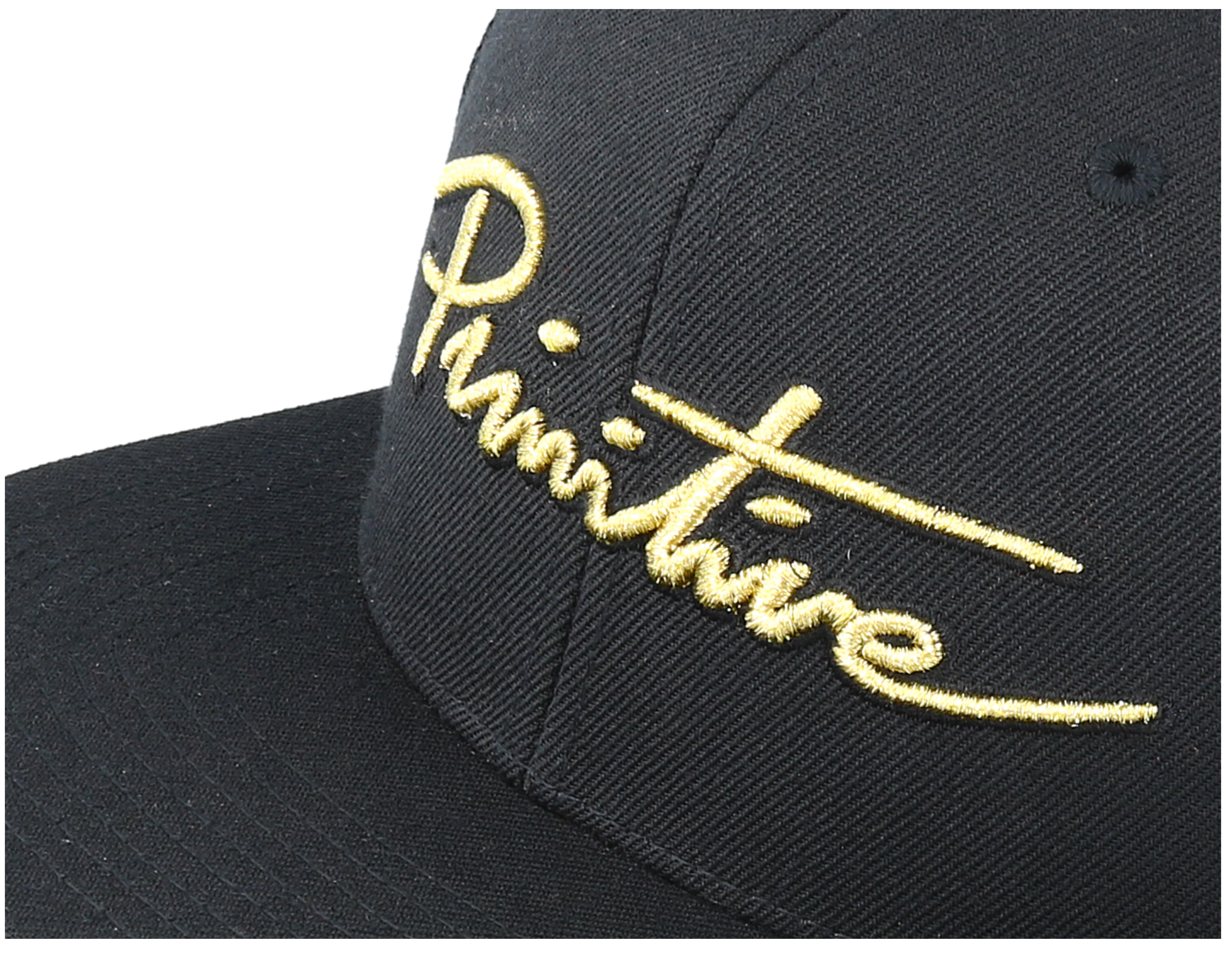 Nuevo Script Black/Gold Snapback - Primitive Apparel cap ...