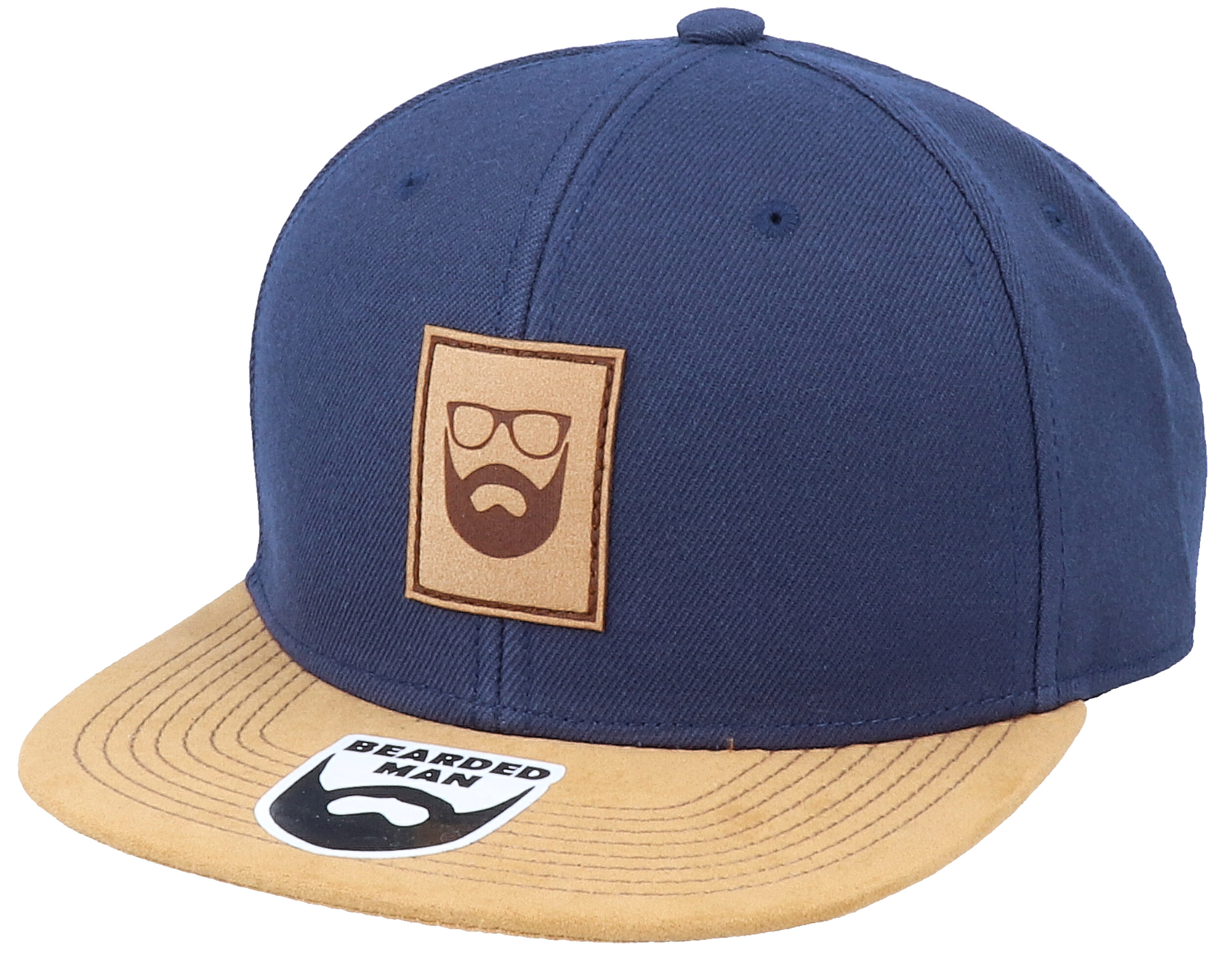 Logo Patch Navy/Suede Snapback | Hatstoreworld.com