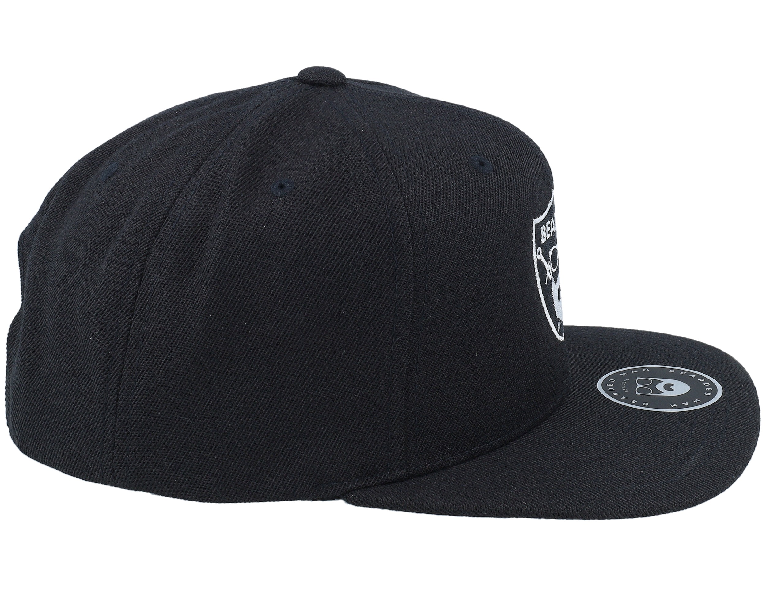 Bearded Sword Badge Black Snapback - Bearded Man cap | Hatstoreworld.com