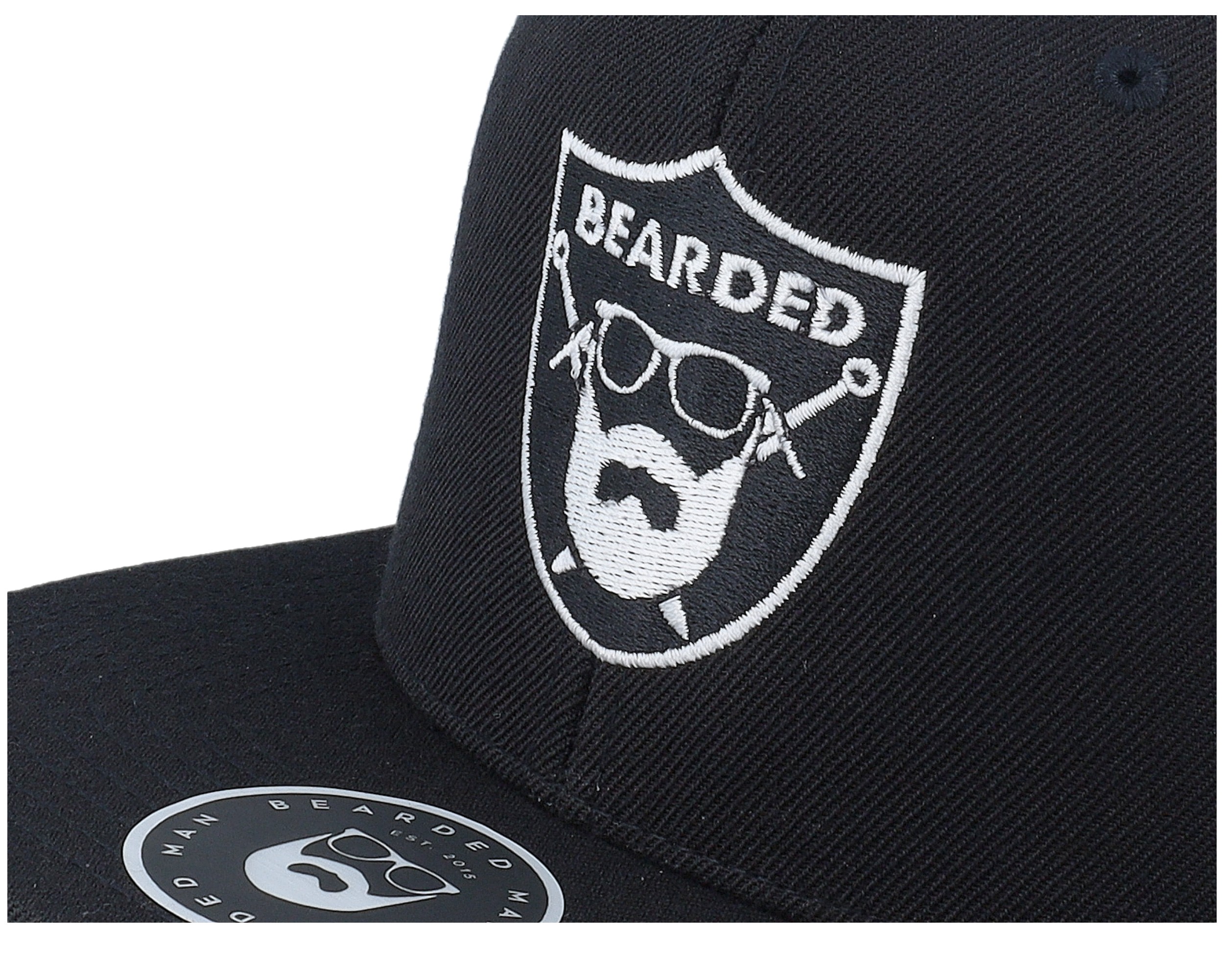 Bearded Sword Badge Black Snapback | Hatstoreworld.com