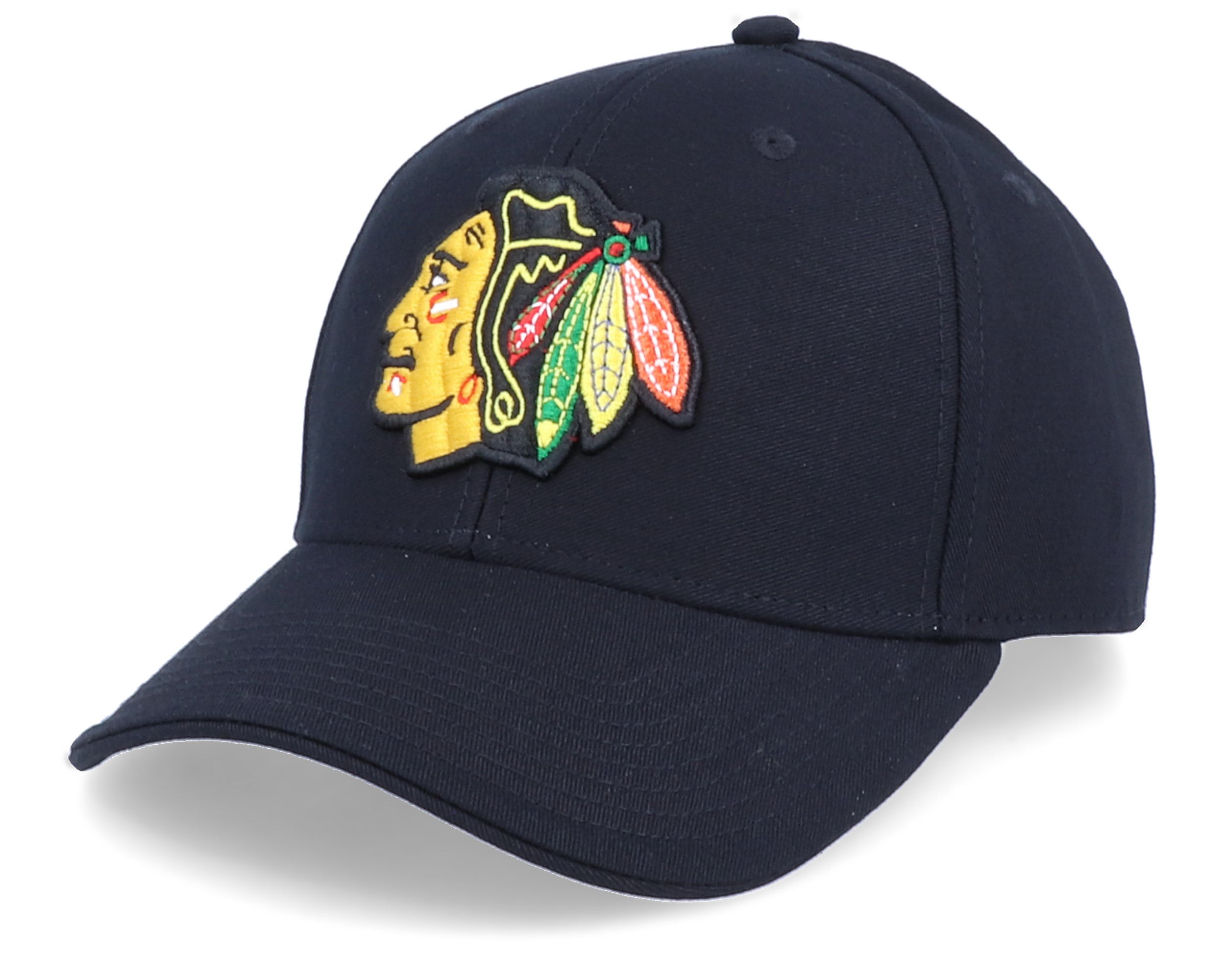 Chicago Blackhawks Value Core Structured Black Adjustable ...