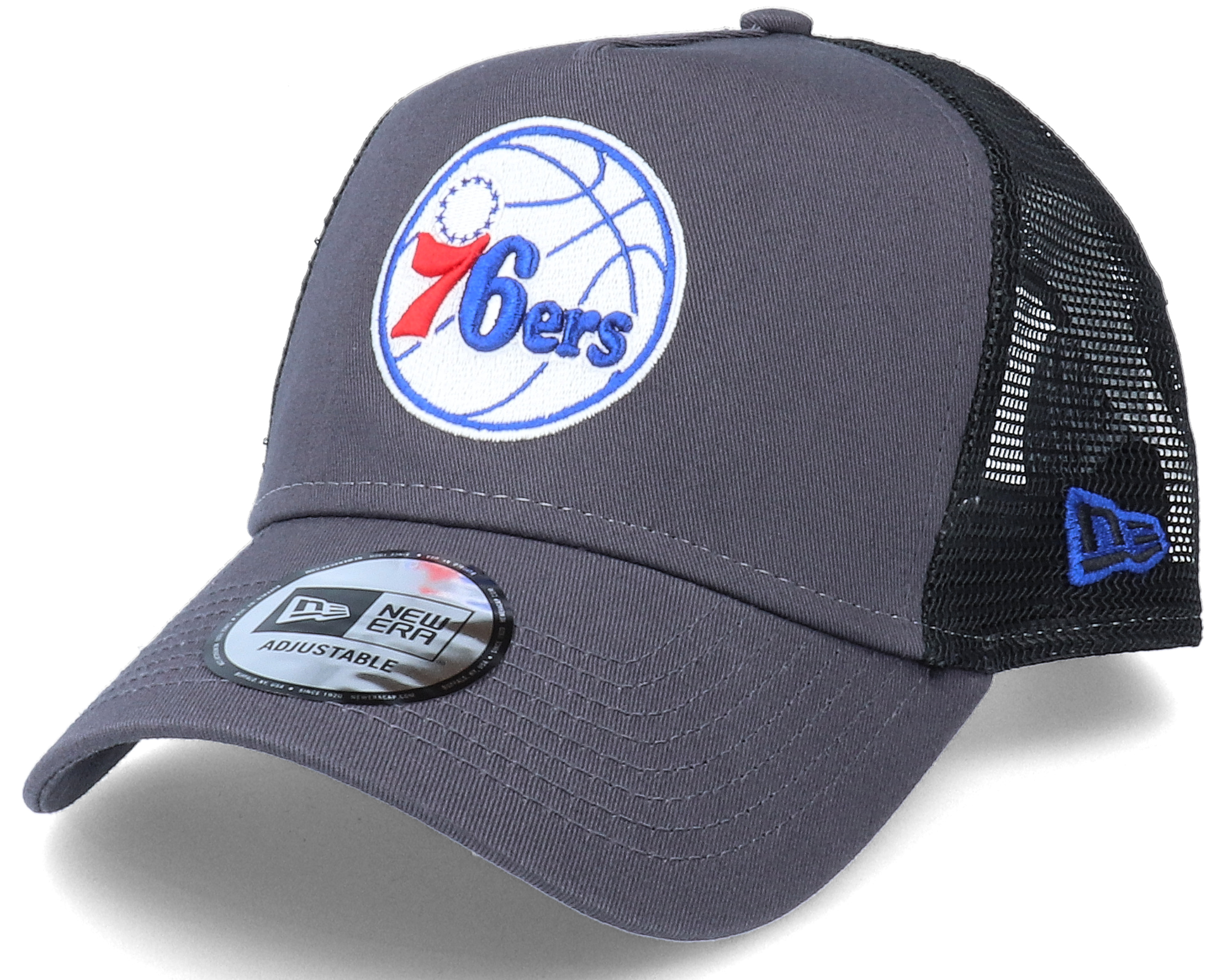 Philadelphia 76ers Dark Base A-Frame Dark/Grey Trucker - New Era cap ...