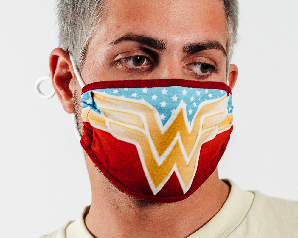 1 Pack Wonder Woman Logo Face Mask - Bioworld | Hatstoreworld.com