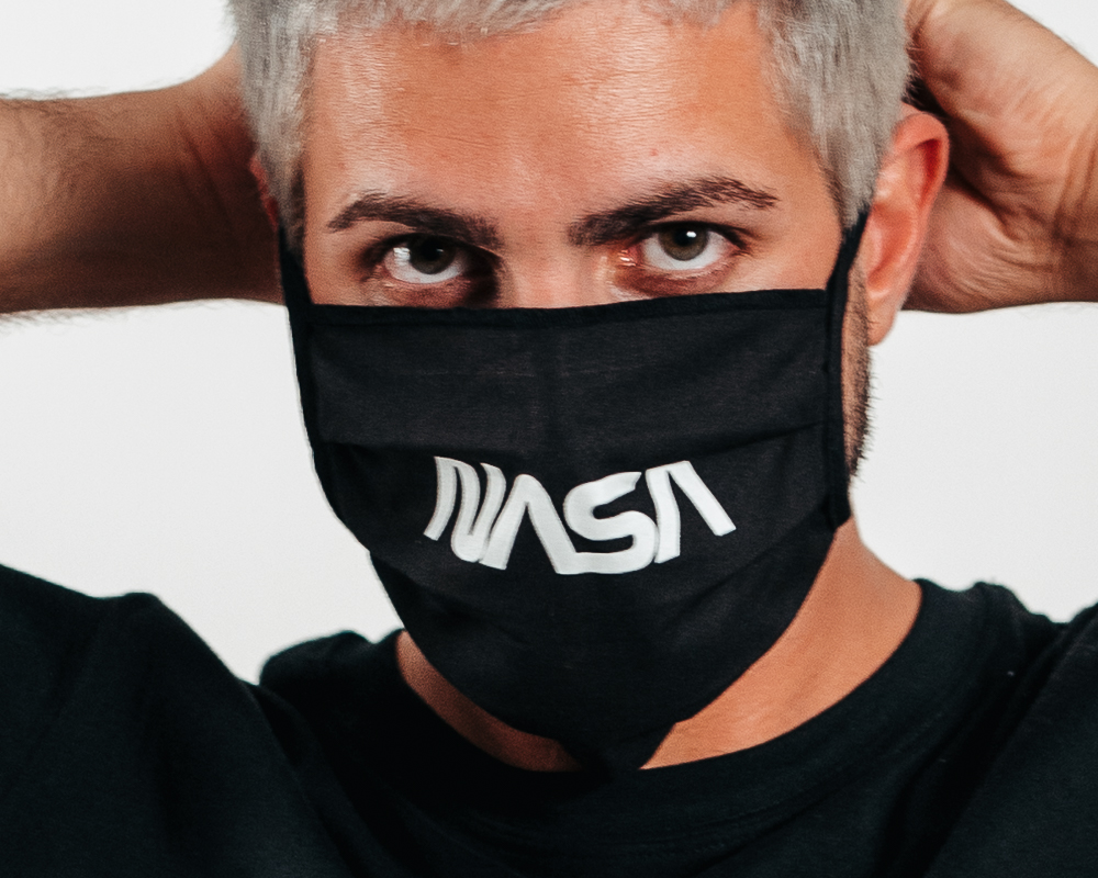 2-Pack NASA Black Face Mask | Hatstoreworld.com