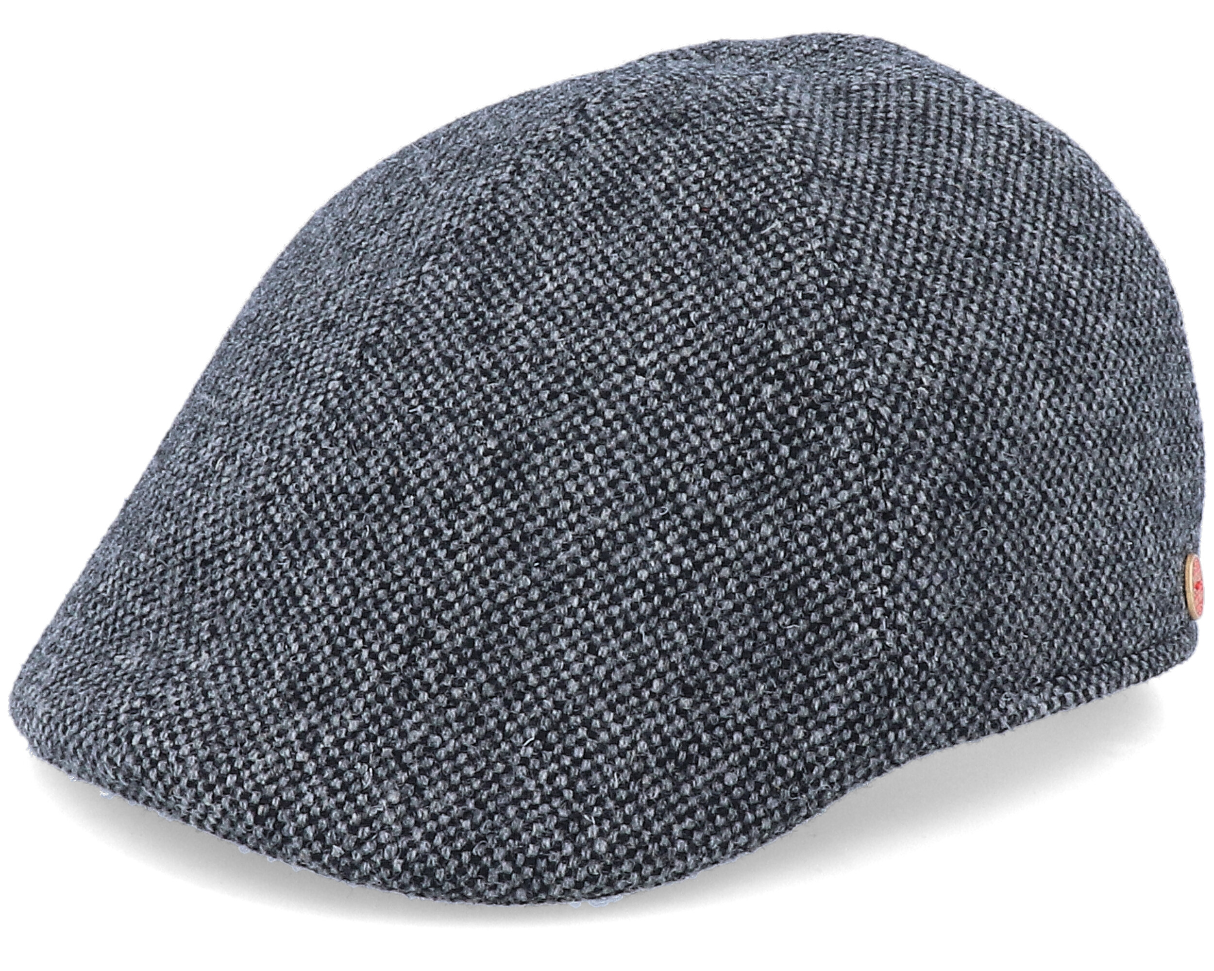 Paddy Tweed Black Flat Cap | Hatstore.com