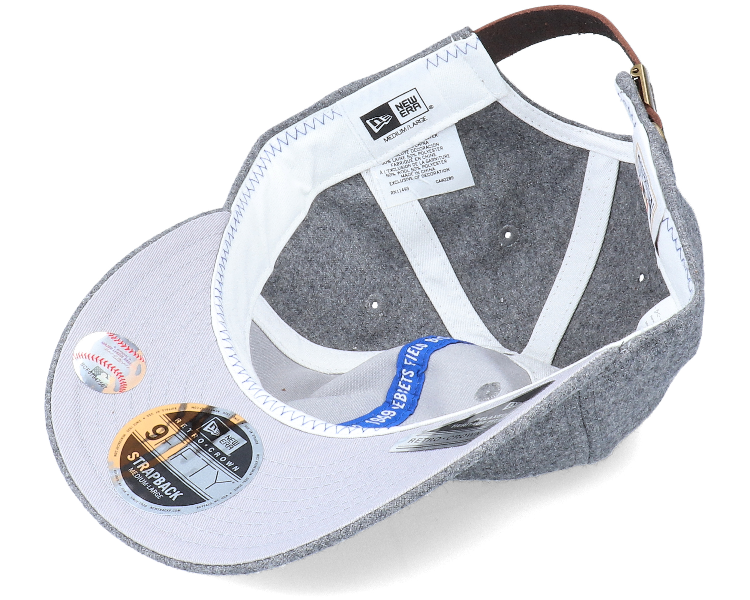 Flannel Patch 9FIFTY Retro Crown Heather Grey Adjustable - New Era cap ...