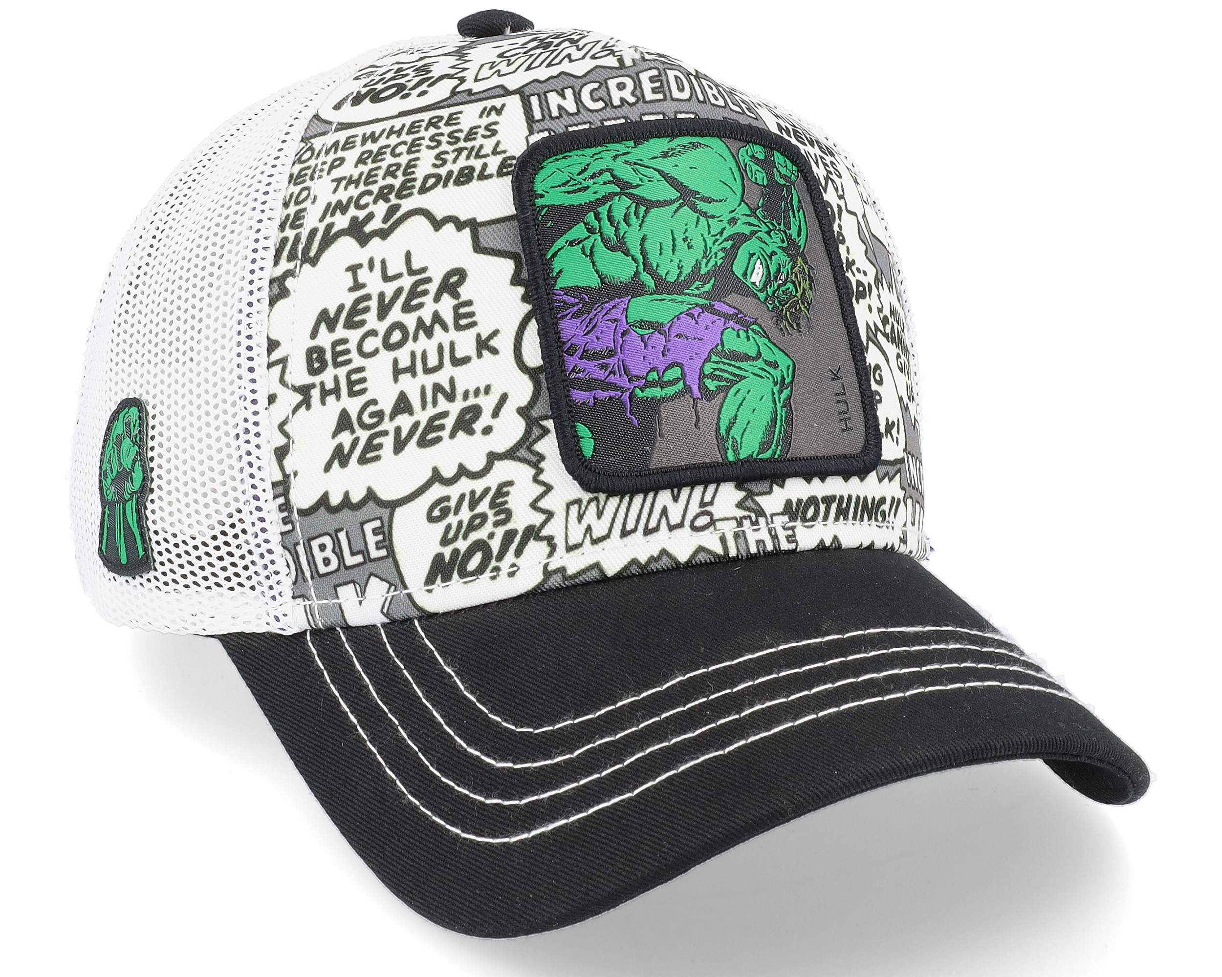 Marvel Hulk 1 White/Black Trucker - Capslab | Hatstoreworld.com