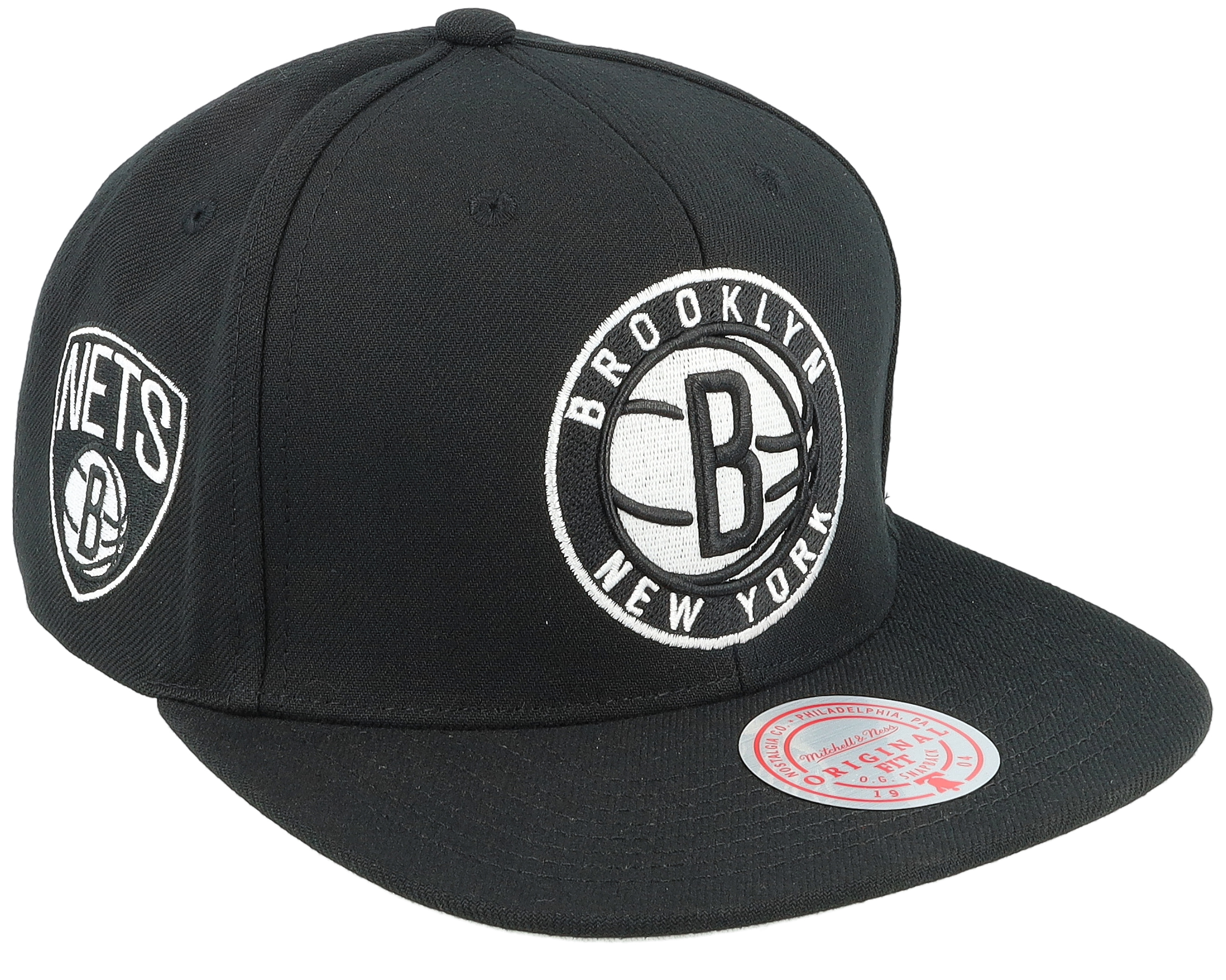 Brooklyn Nets Side Core 2.0 Black Snapback - Mitchell & Ness ...