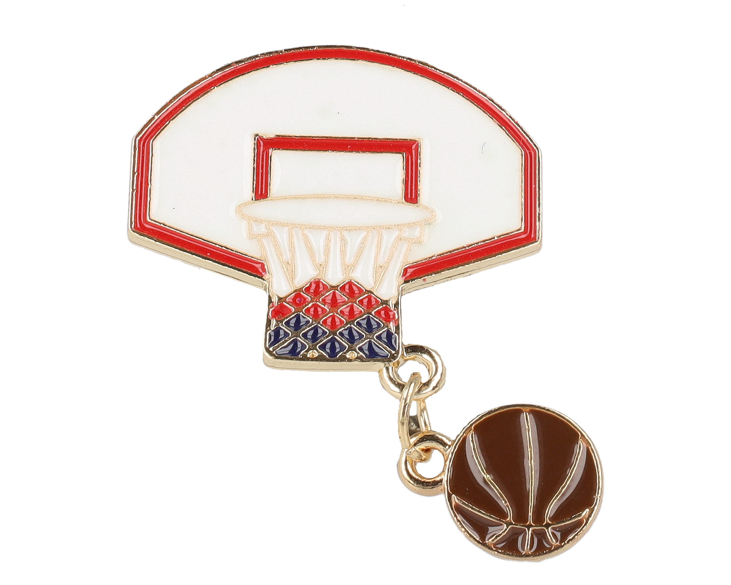 Basketball Metal Enamel Pin | Hatstoreworld.com