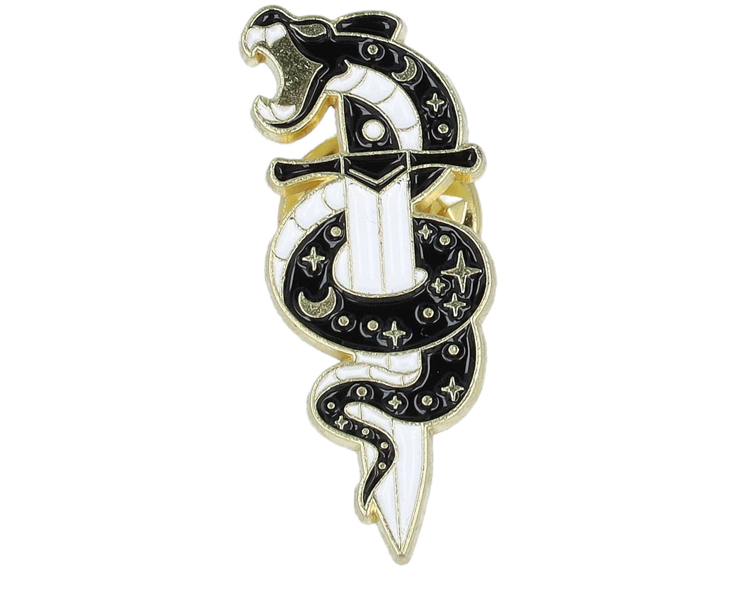 Black Snake Dagger Metal Enamel Pin | Hatstoreworld.com