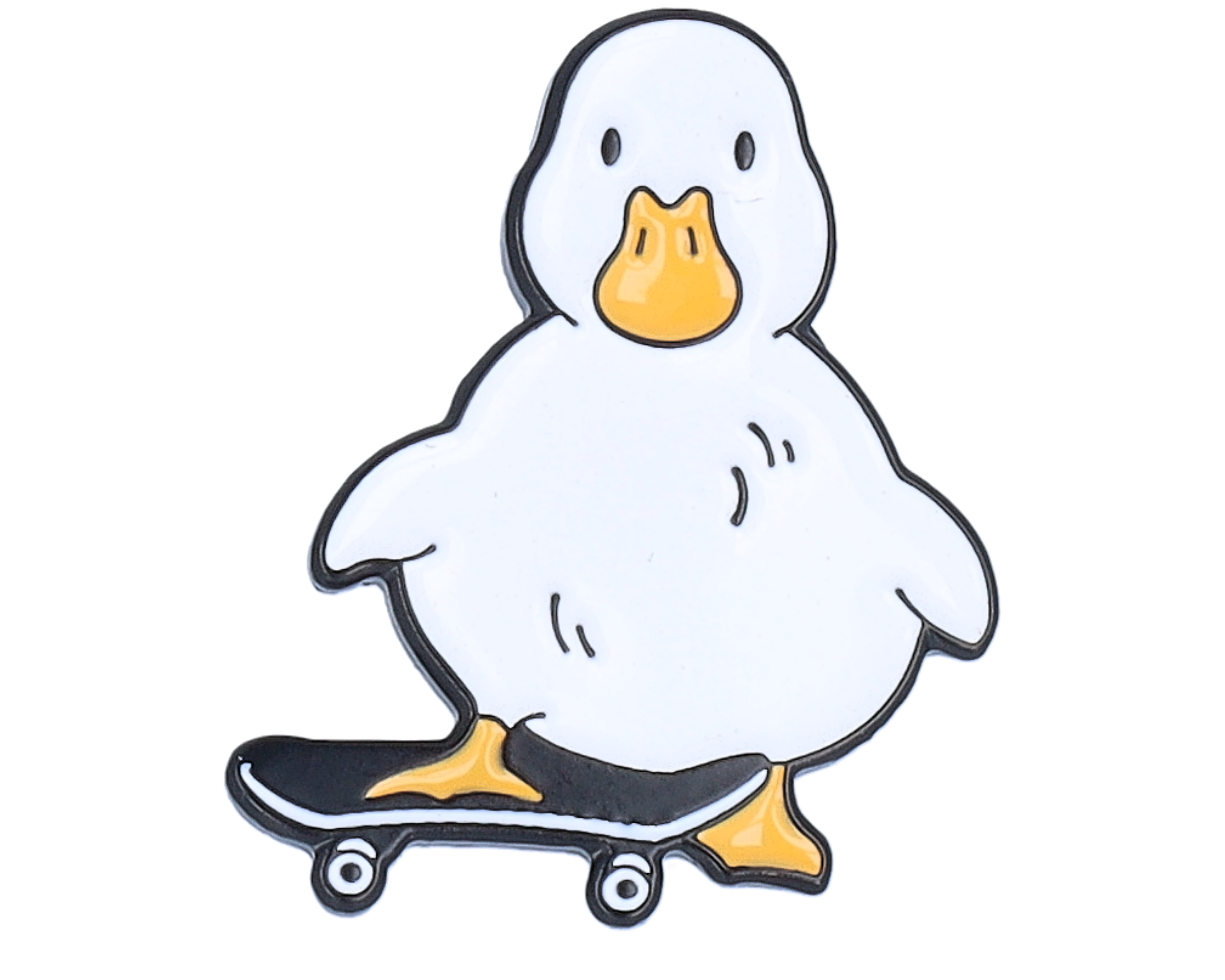 Cute Duck Skate Board Metal Enamel Pin - Cap Pins accessory ...
