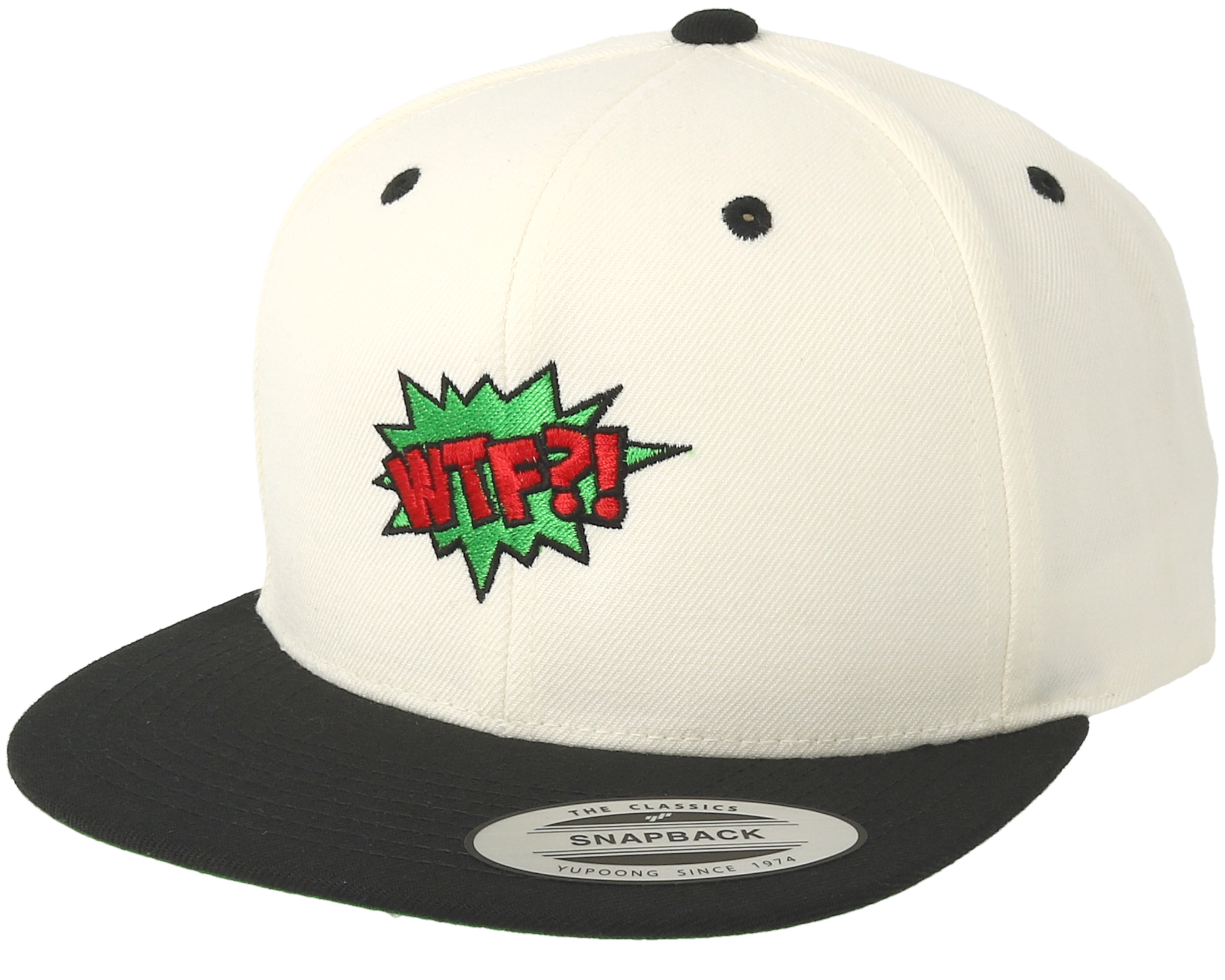 WTF Is Going On White/Black Snapback - BOOM | Hatstoreworld.com
