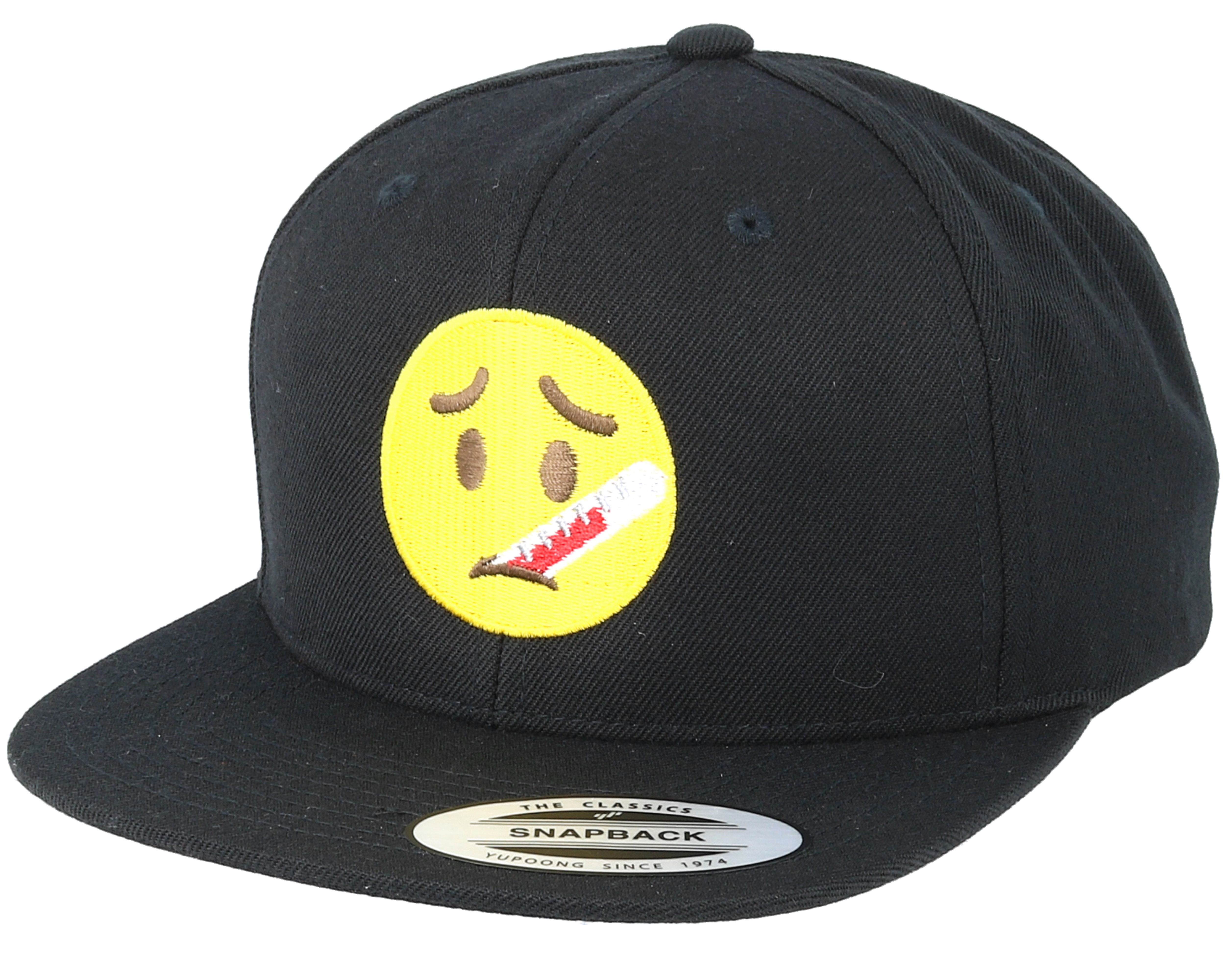 Emoji Sick Black Snapback | Hatstoreworld.com