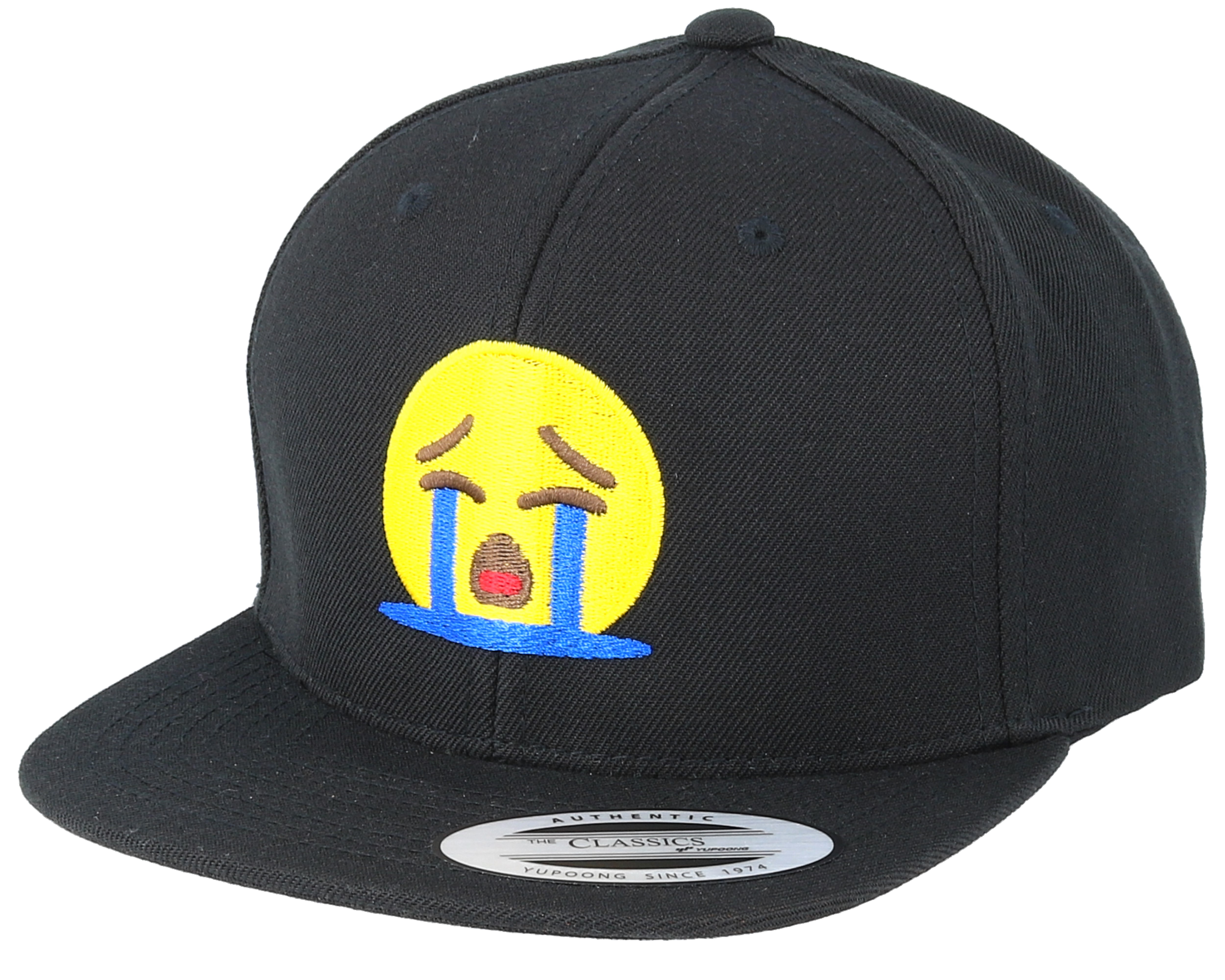 Kids Emoji Crying Black Snapback | Hatstoreworld.com
