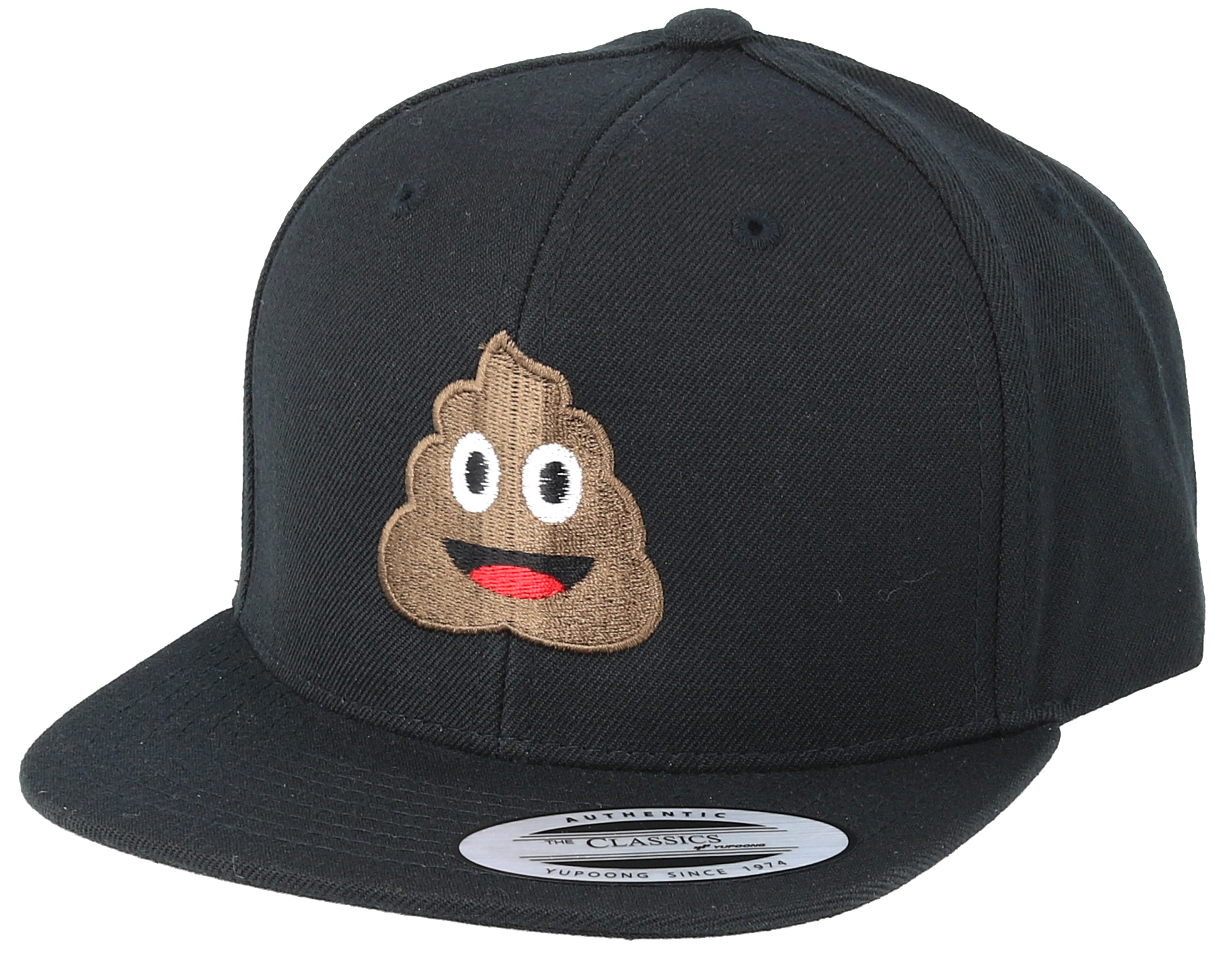 Kids Emoji Poo Black Snapback | Hatstoreworld.com