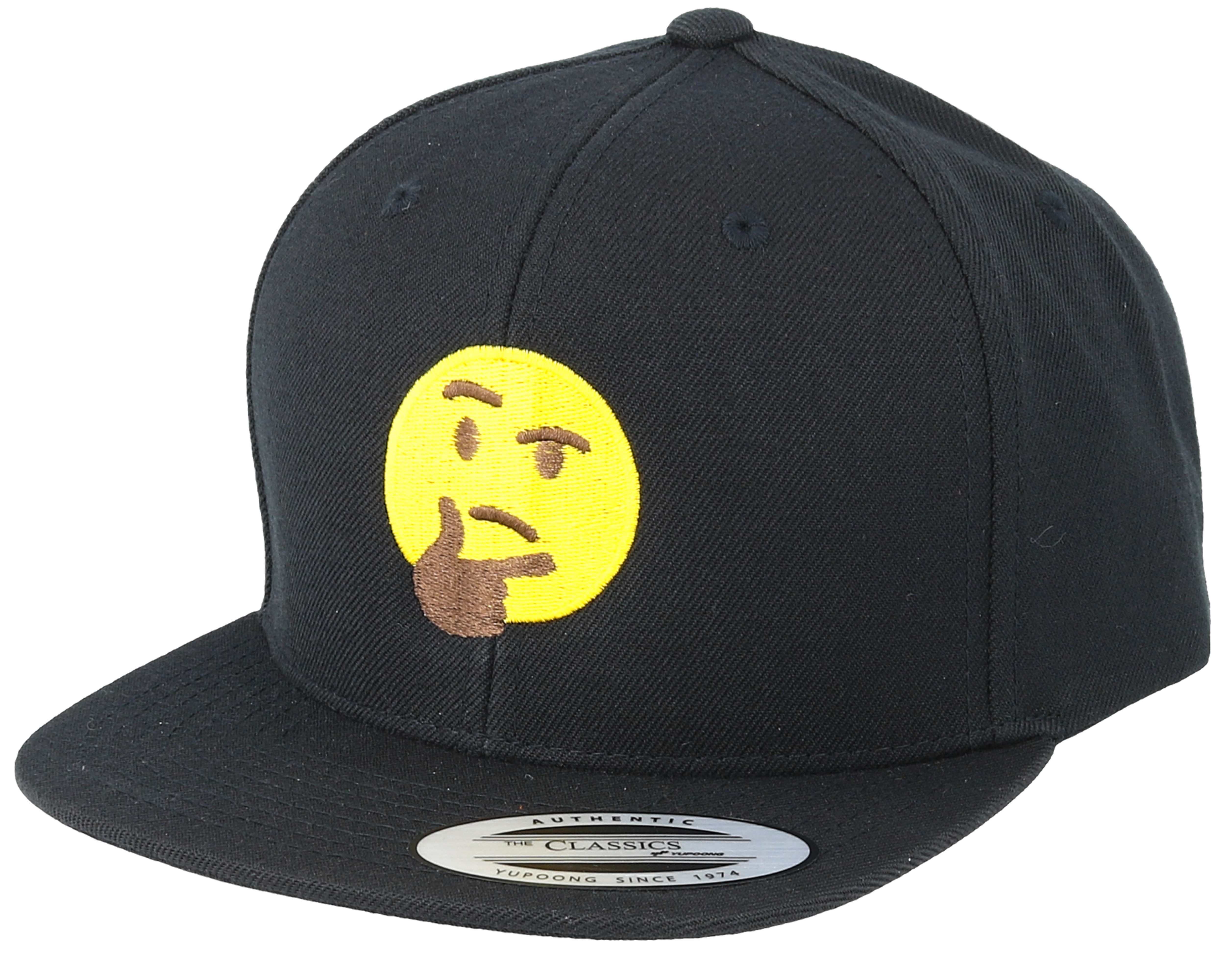 Kids Emoji Thinking Black Snapback | Hatstoreworld.com