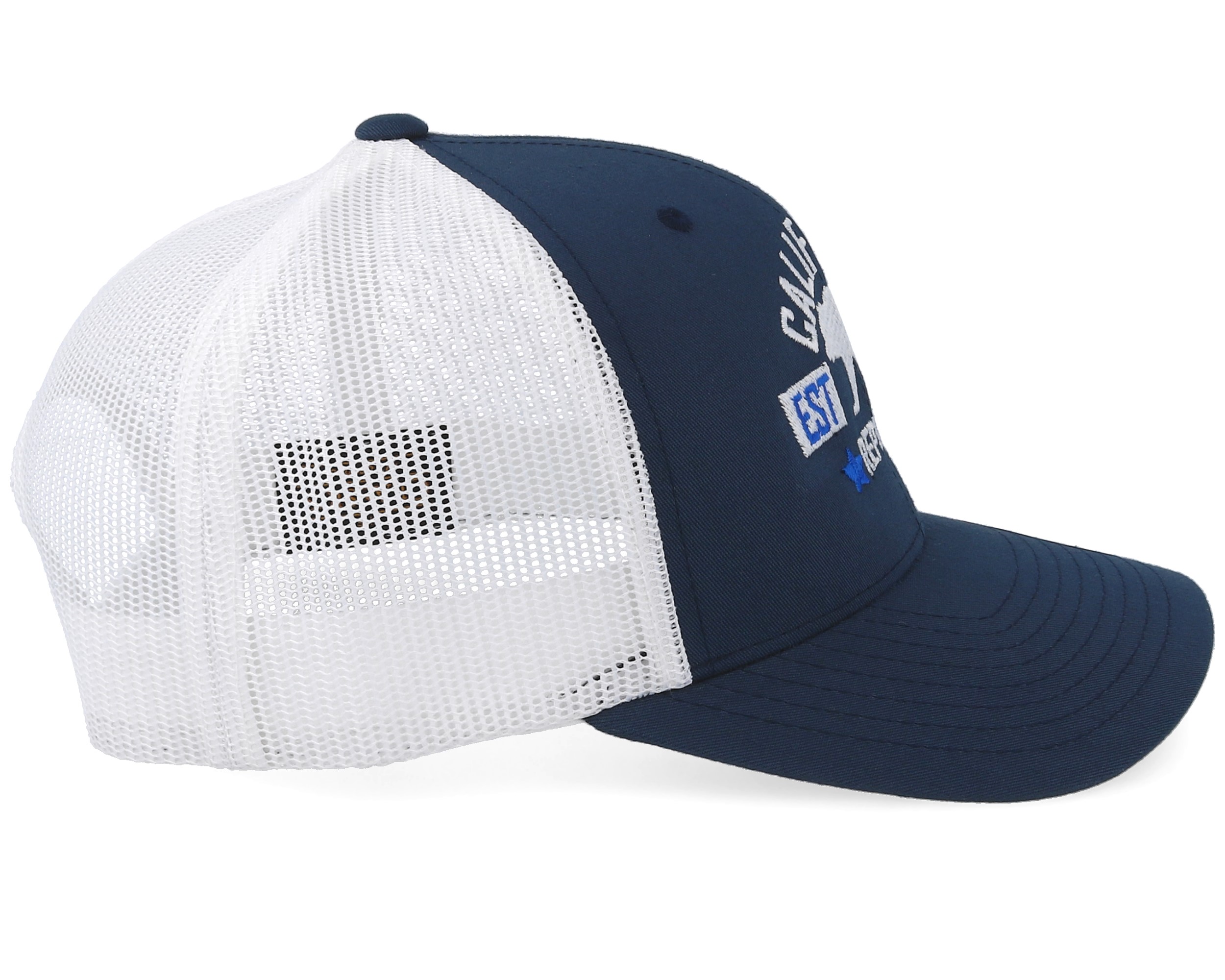 California Republic Navy White Trucker - Iconic cap | Hatstoreworld.com