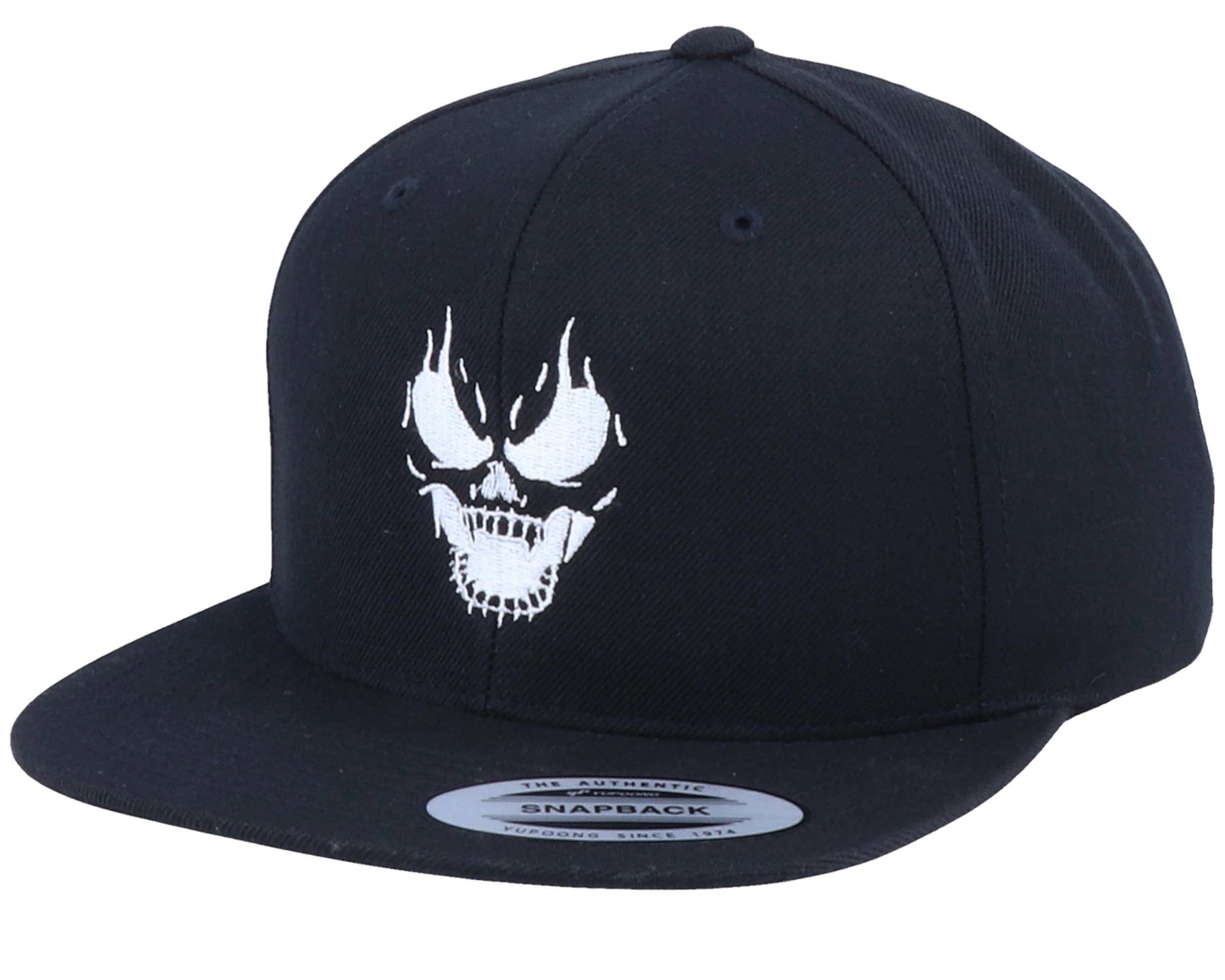 Inverted Skull Black Snapback | Hatstoreworld.com
