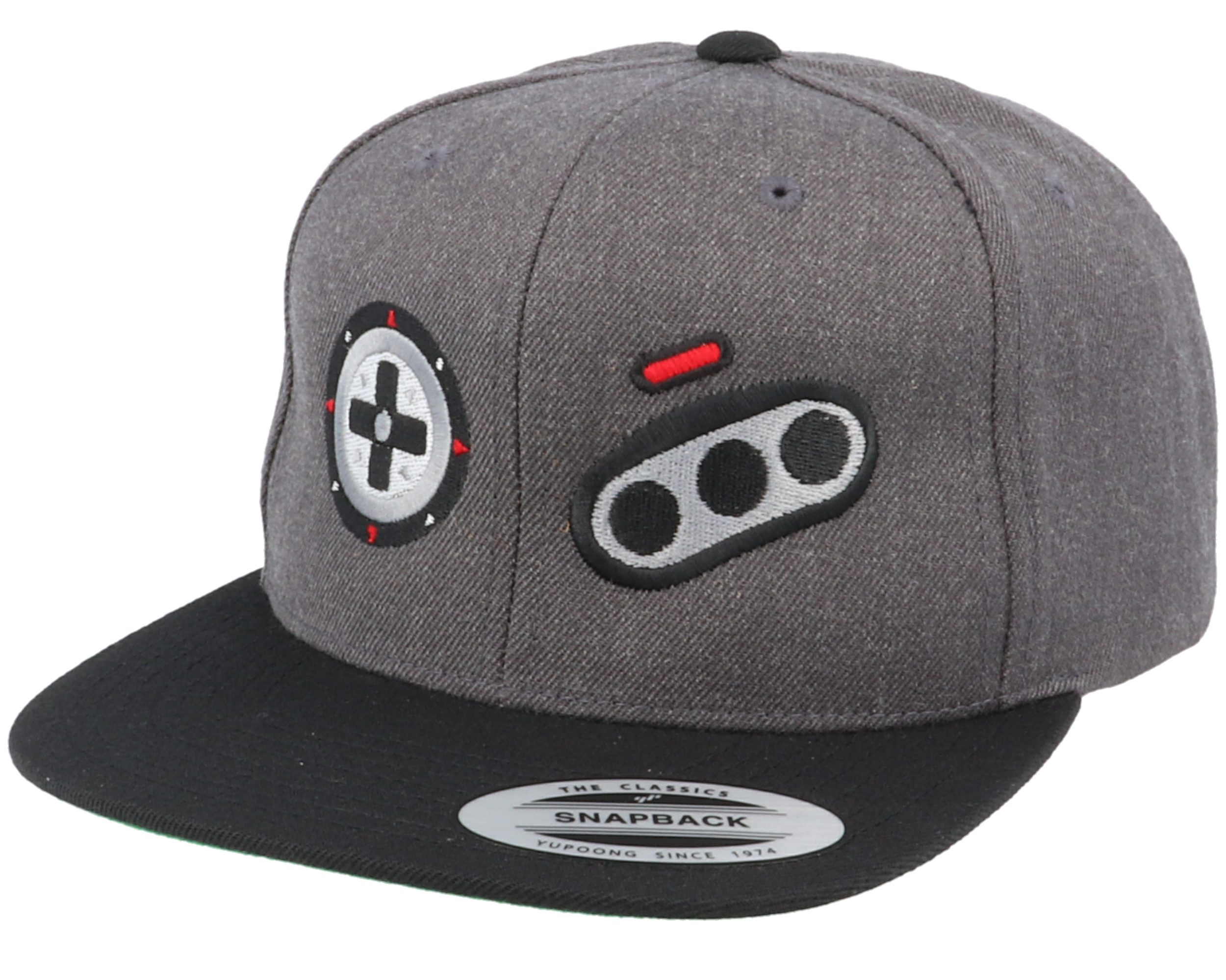 Mega Buttons Charcoal Snapback | Hatstoreworld.com