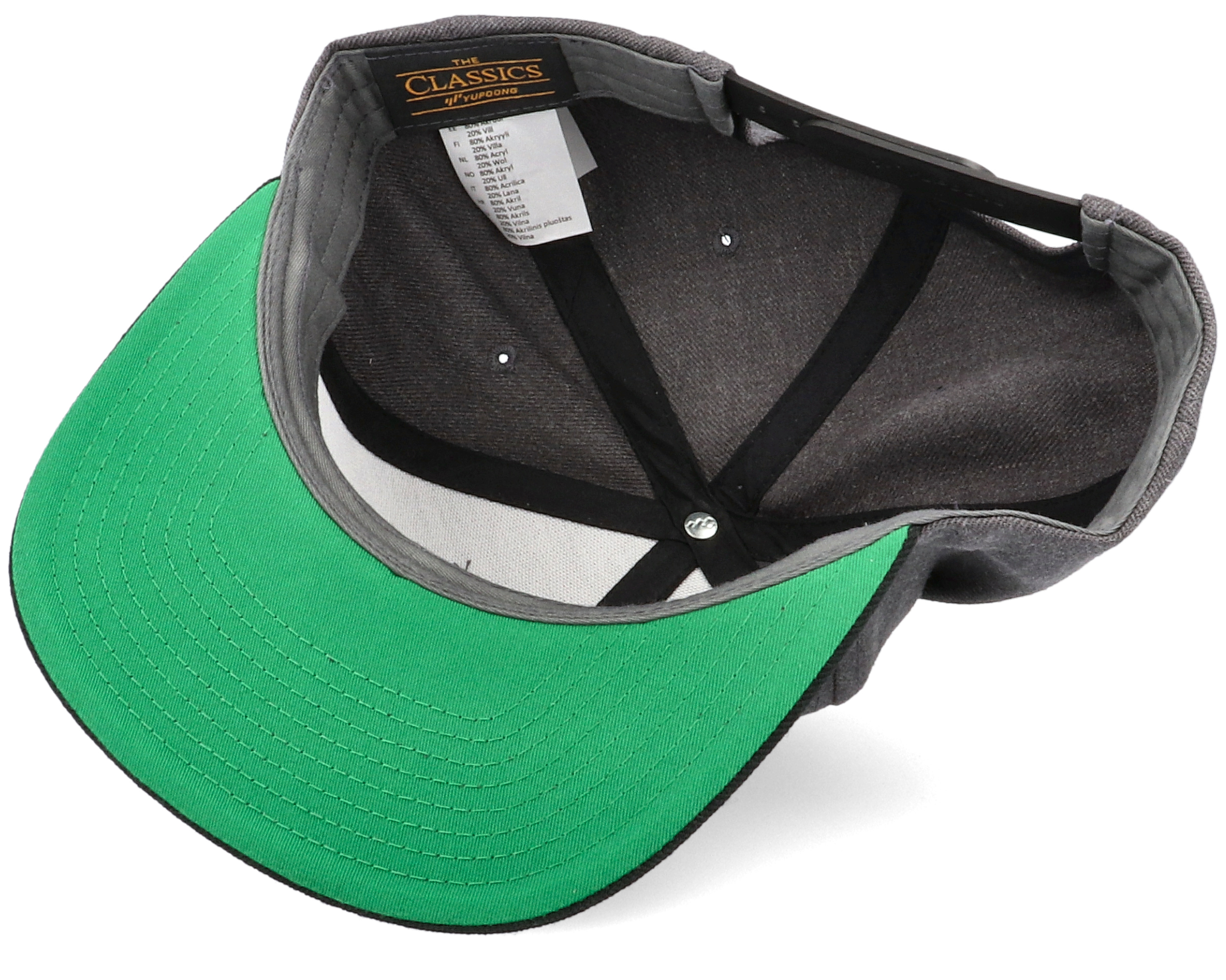 Red Eye Skull Charcoal/Black Snapback - Iconic cap | Hatstoreworld.com