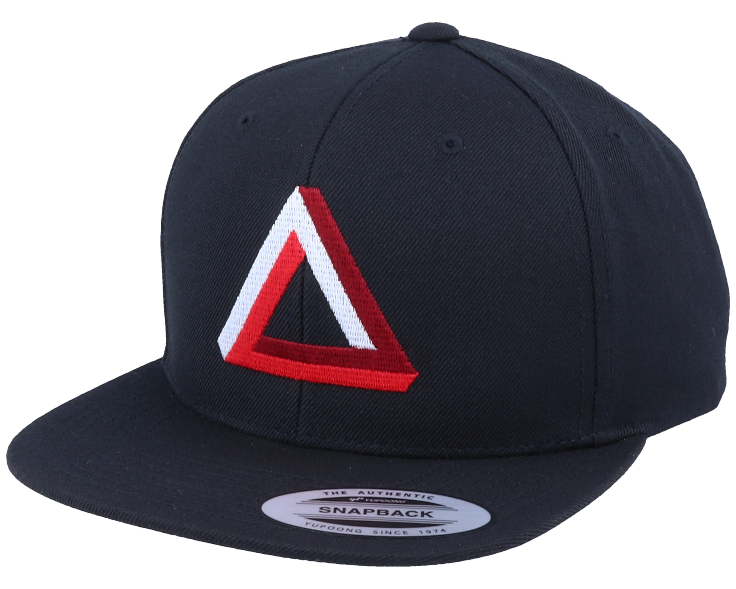 Three Color Impossible Triangle Black Snapback | Hatstoreworld.com