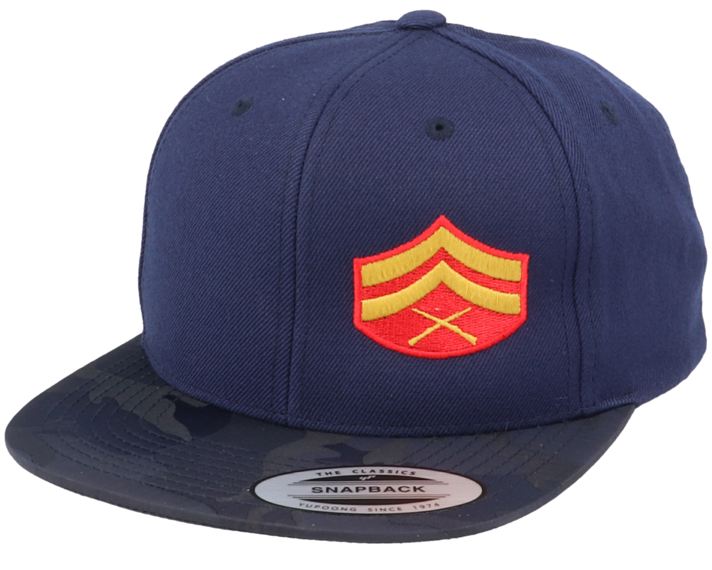 Marine Corps Insignia Side Panel Navy Camo Snapback - Army Head 棒球帽 ...