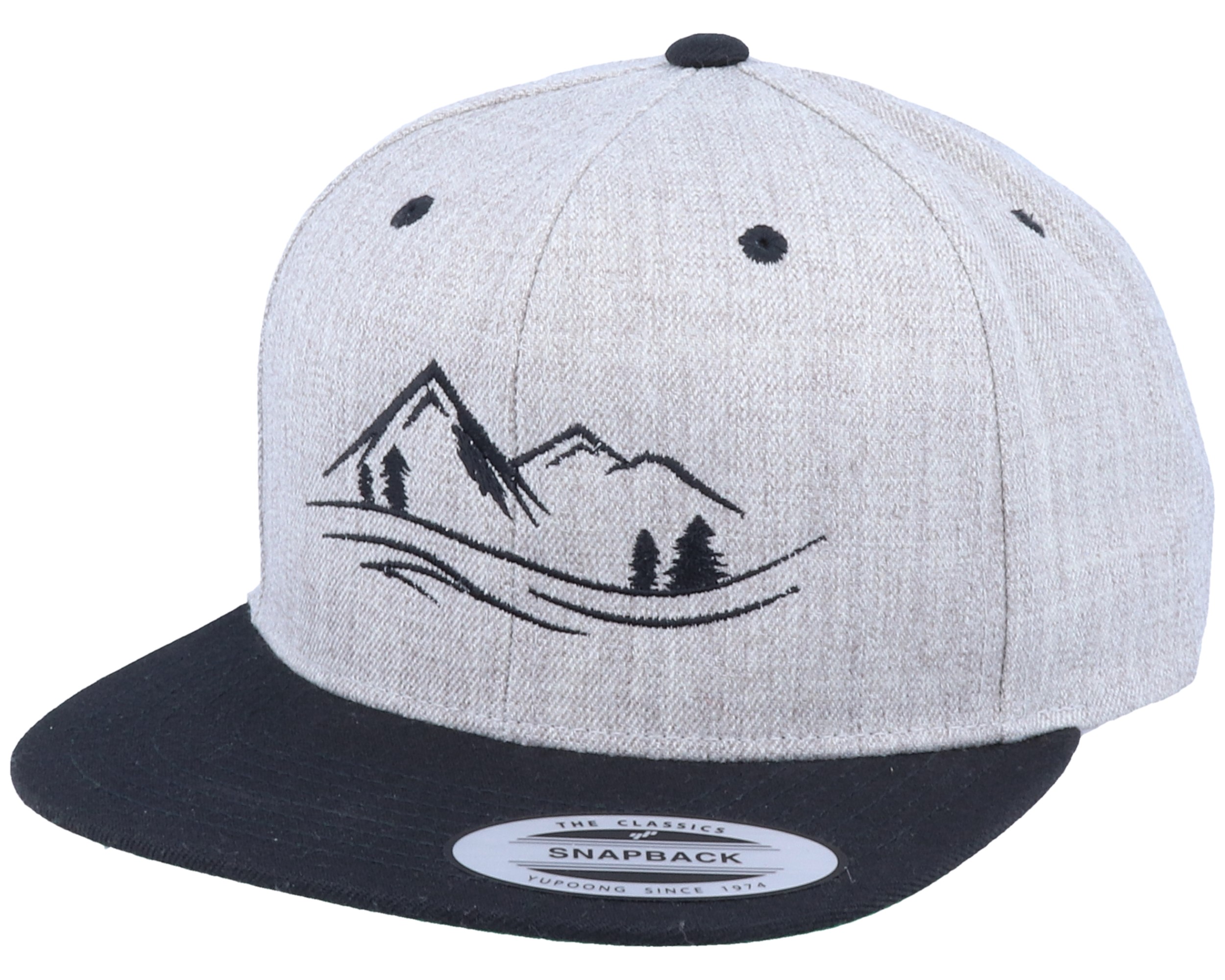 Nature Lines Heather Grey Snapback | Hatstoreworld.com
