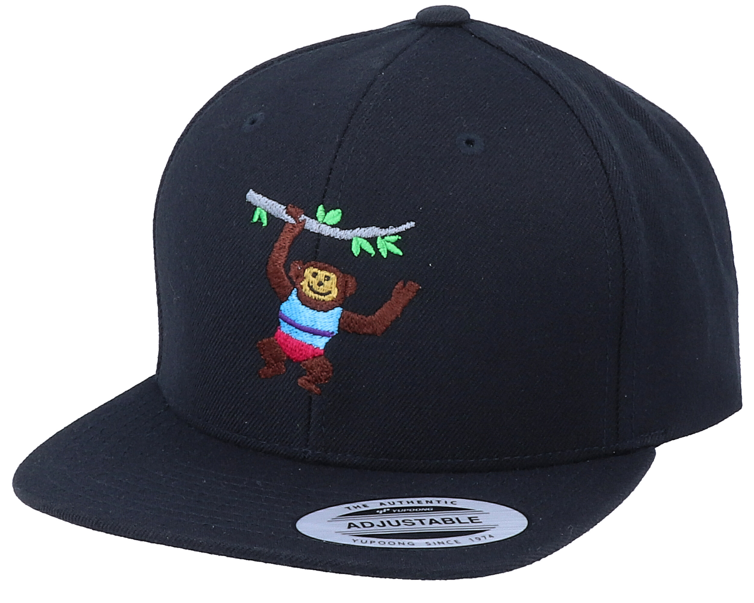 Kids Climbing Monkey Black Snapback | Hatstoreworld.com