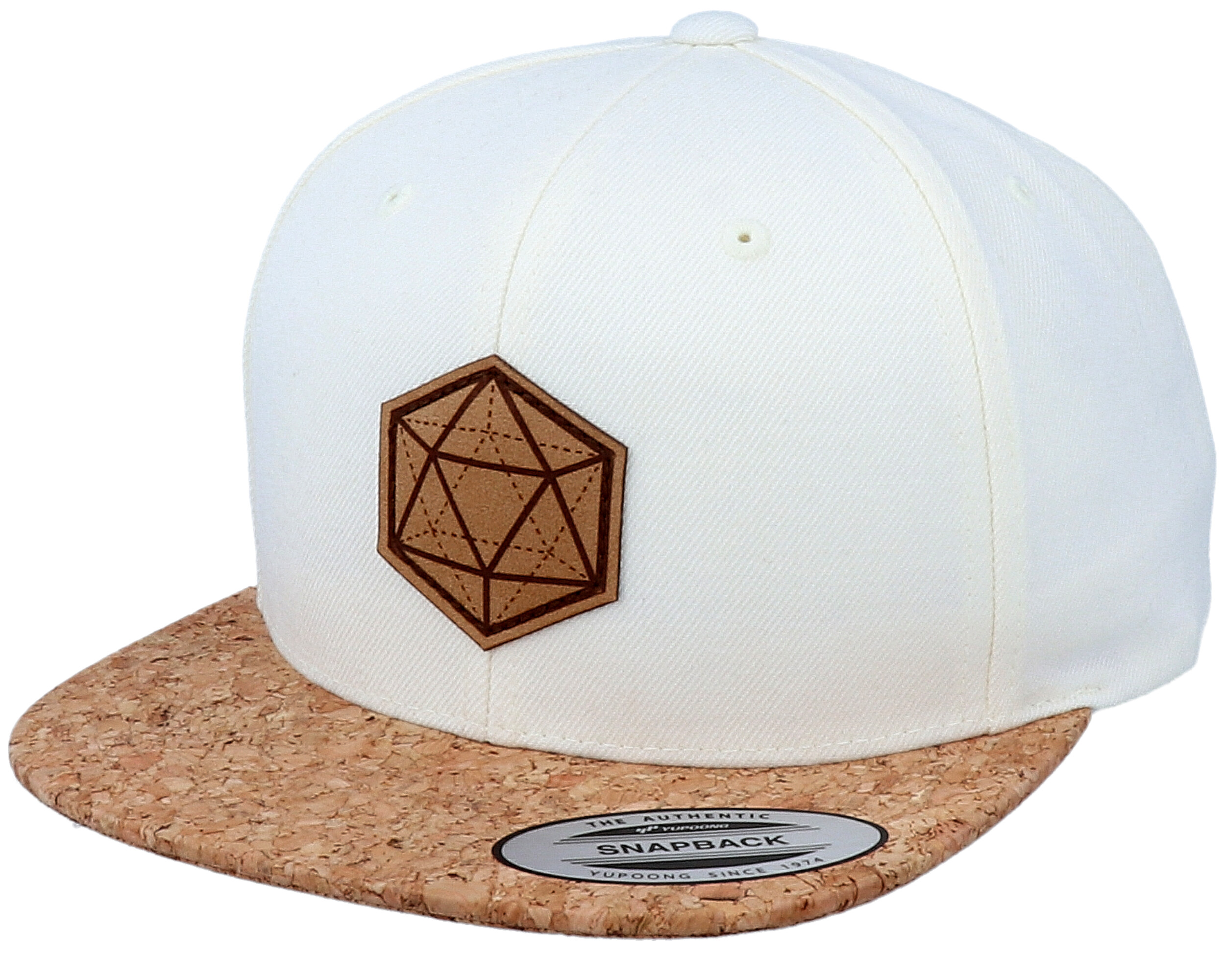 D20 3D Patch Natural/Cork Snapback | Hatstoreworld.com
