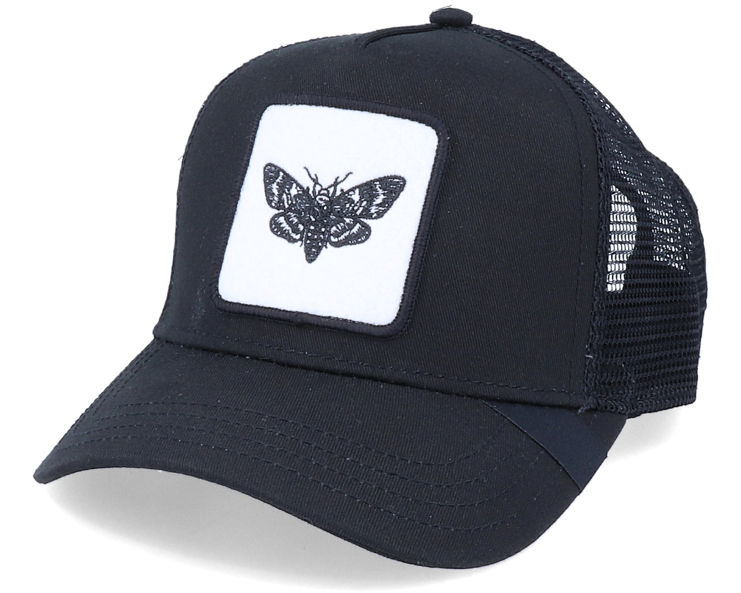 The Moth Patch Black Trucker | Hatstoreworld.com