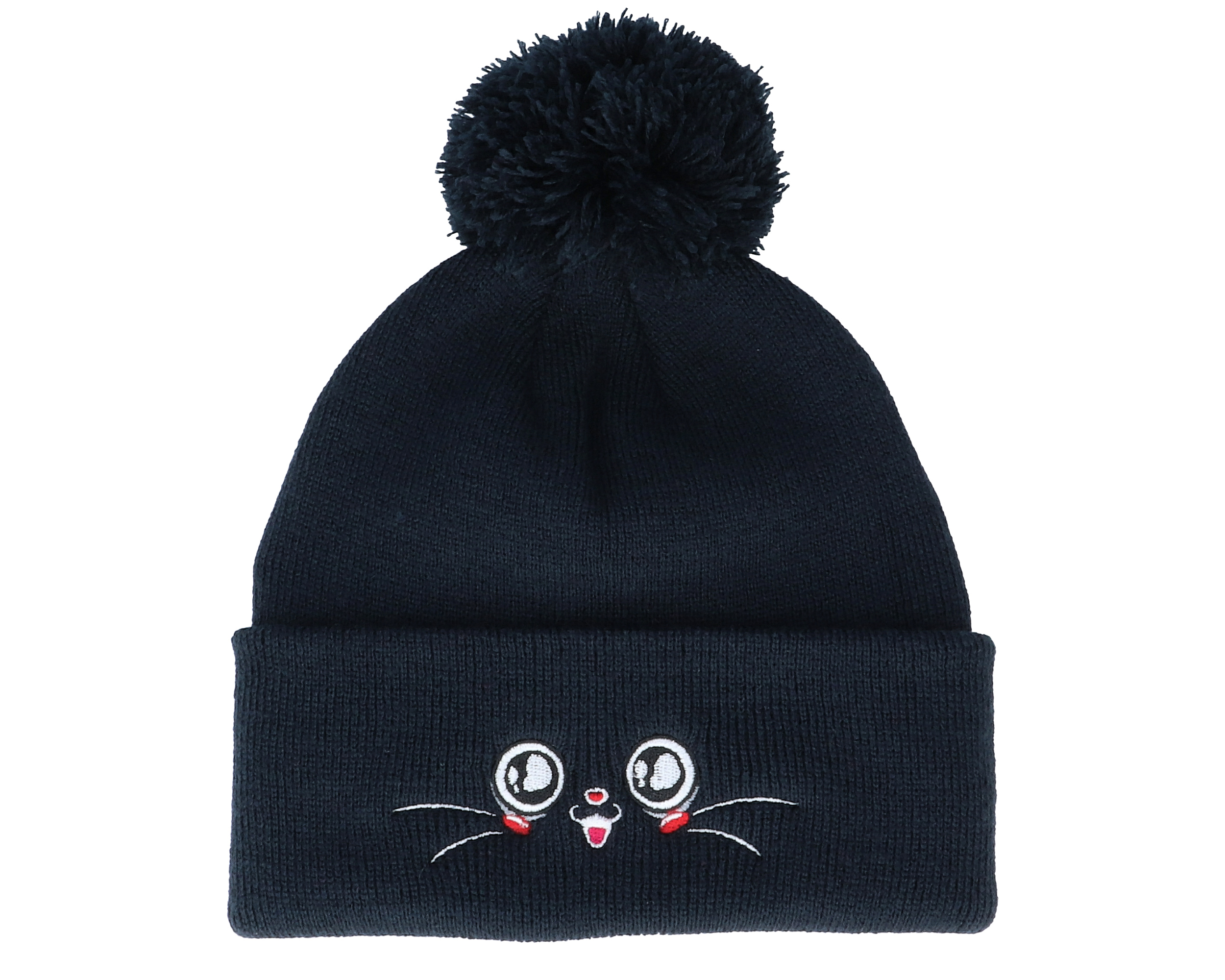 Kids Happy Eyes Navy Pom - Kiddo Cap | Hatstore.com